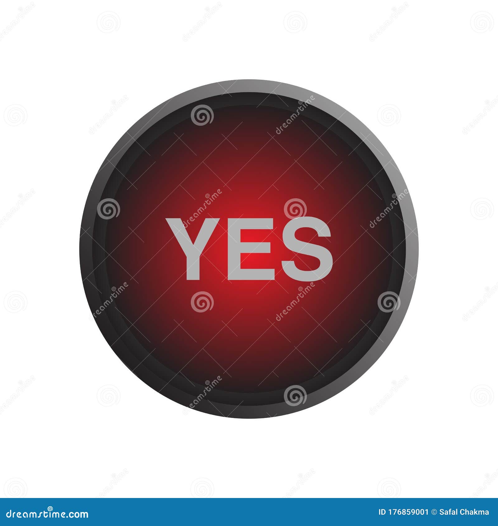 Yes Buttons. Round Shape, Round Circle Stock Vector - Illustration of ...