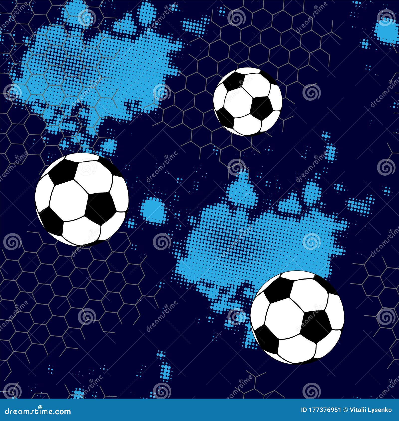 Soccer Ball, Pattern for Boys. Stock Vector - Illustration of wallpaper ...