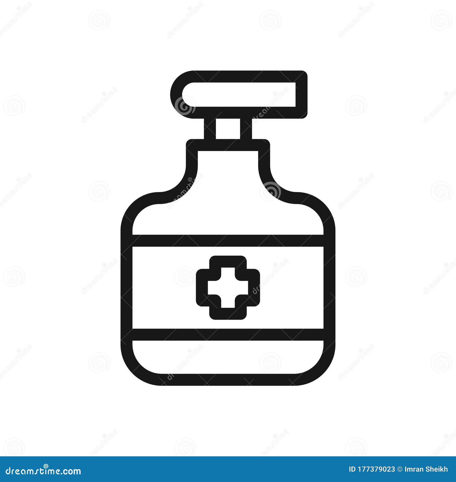 Hand Sanitize Bottle Icon for Health Stock Illustration - Illustration ...