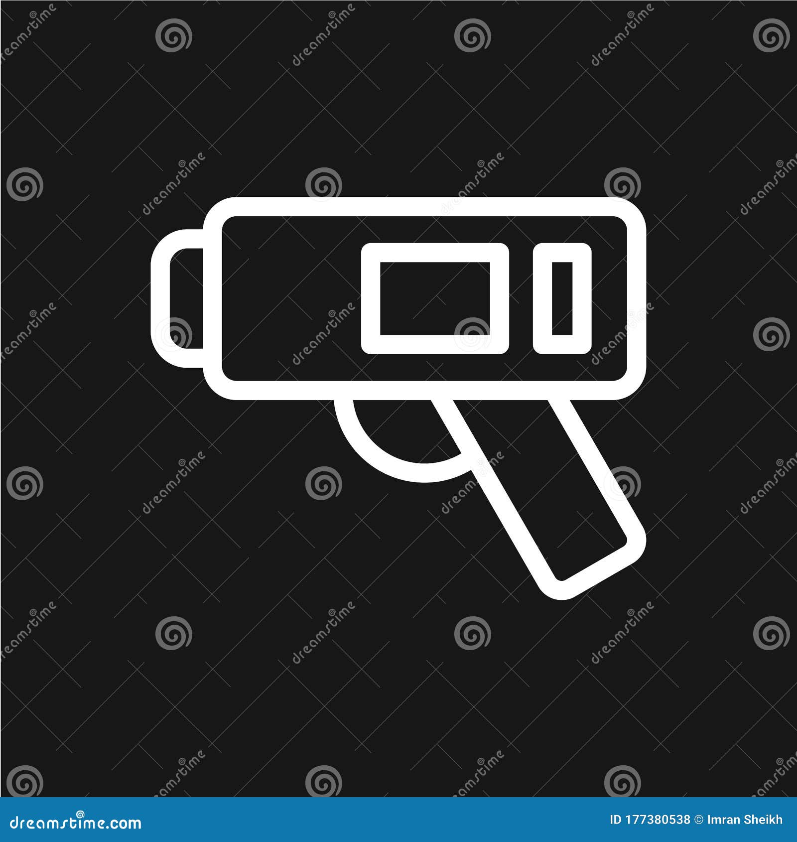 Temperature Scanner Machine Icon for Stock Illustration - Illustration ...