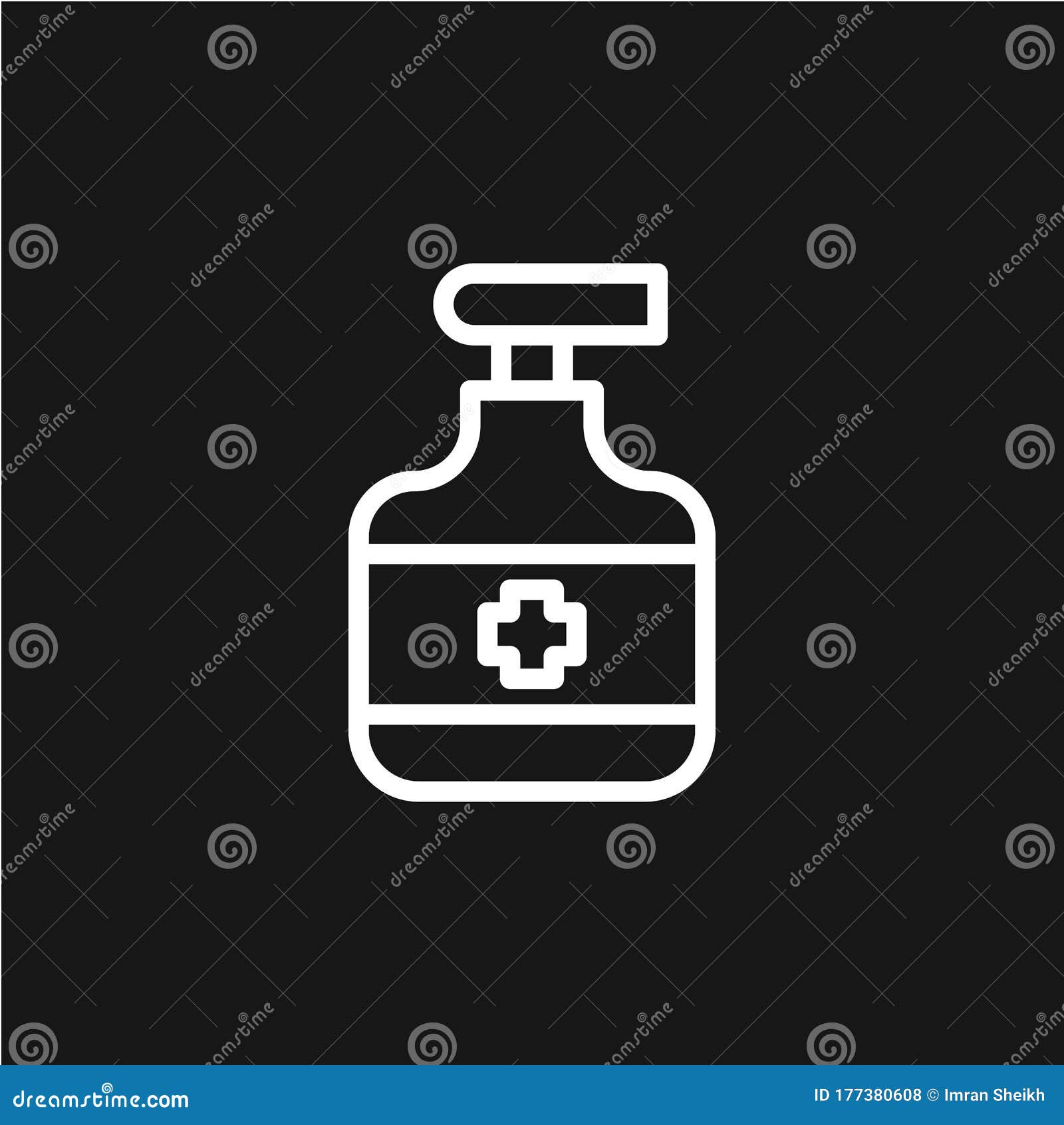 Hand Sanitize Bottle Icon for Health Stock Illustration - Illustration ...