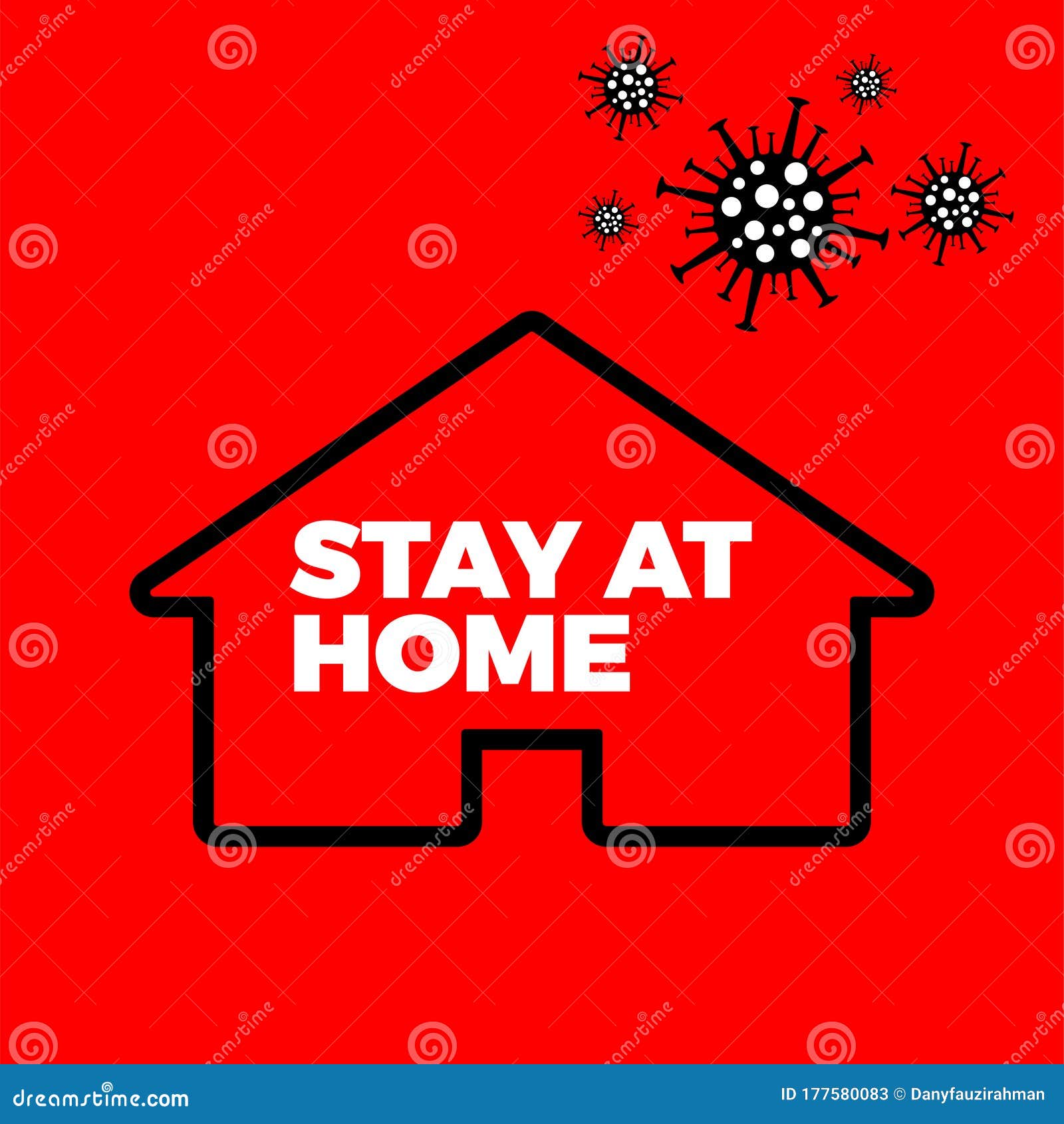 Stay at Home Stop Corona Virus Covid 19 Stock Illustration ...