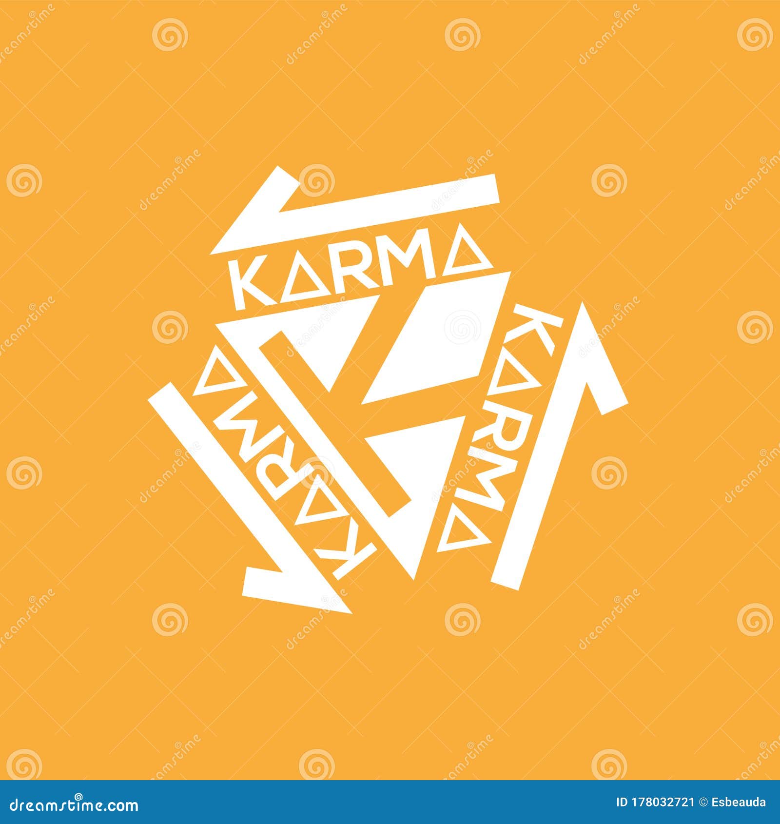Abstract symbol of karma stock vector. Illustration of abstract - 178032721