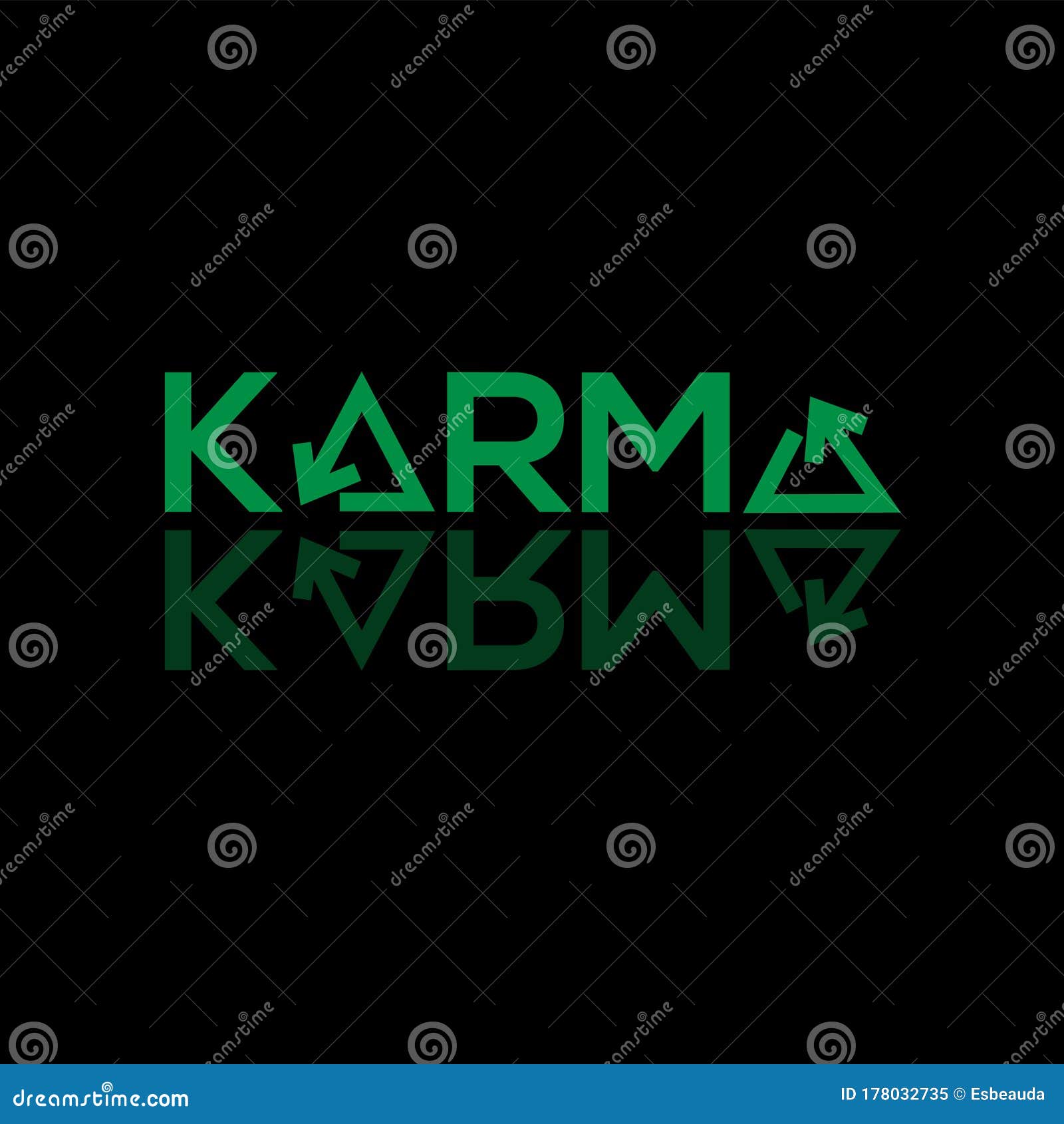 Abstract symbol of karma stock vector. Illustration of arrow - 178032735