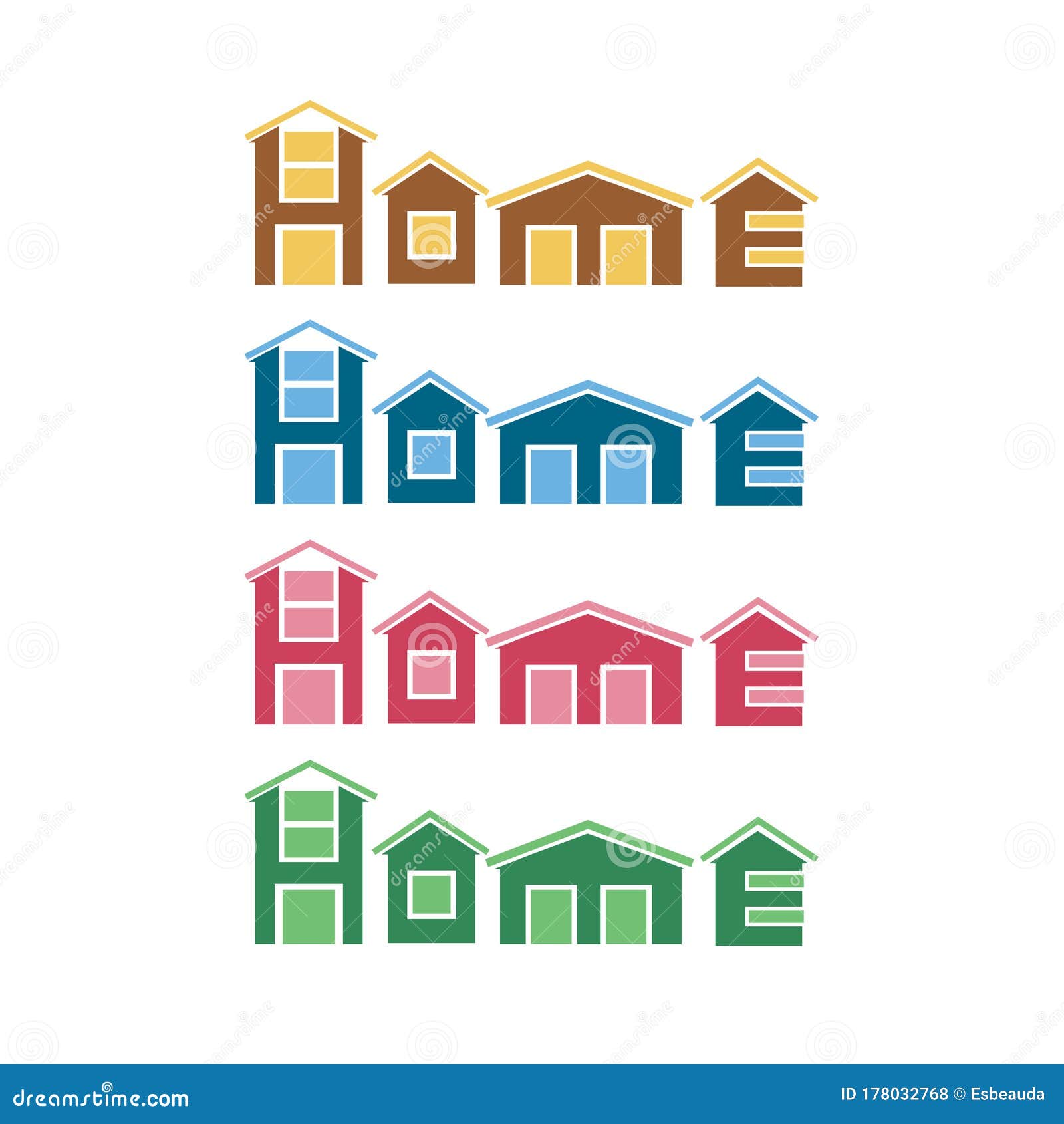 Colorful modern house icon stock vector. Illustration of warm - 178032768