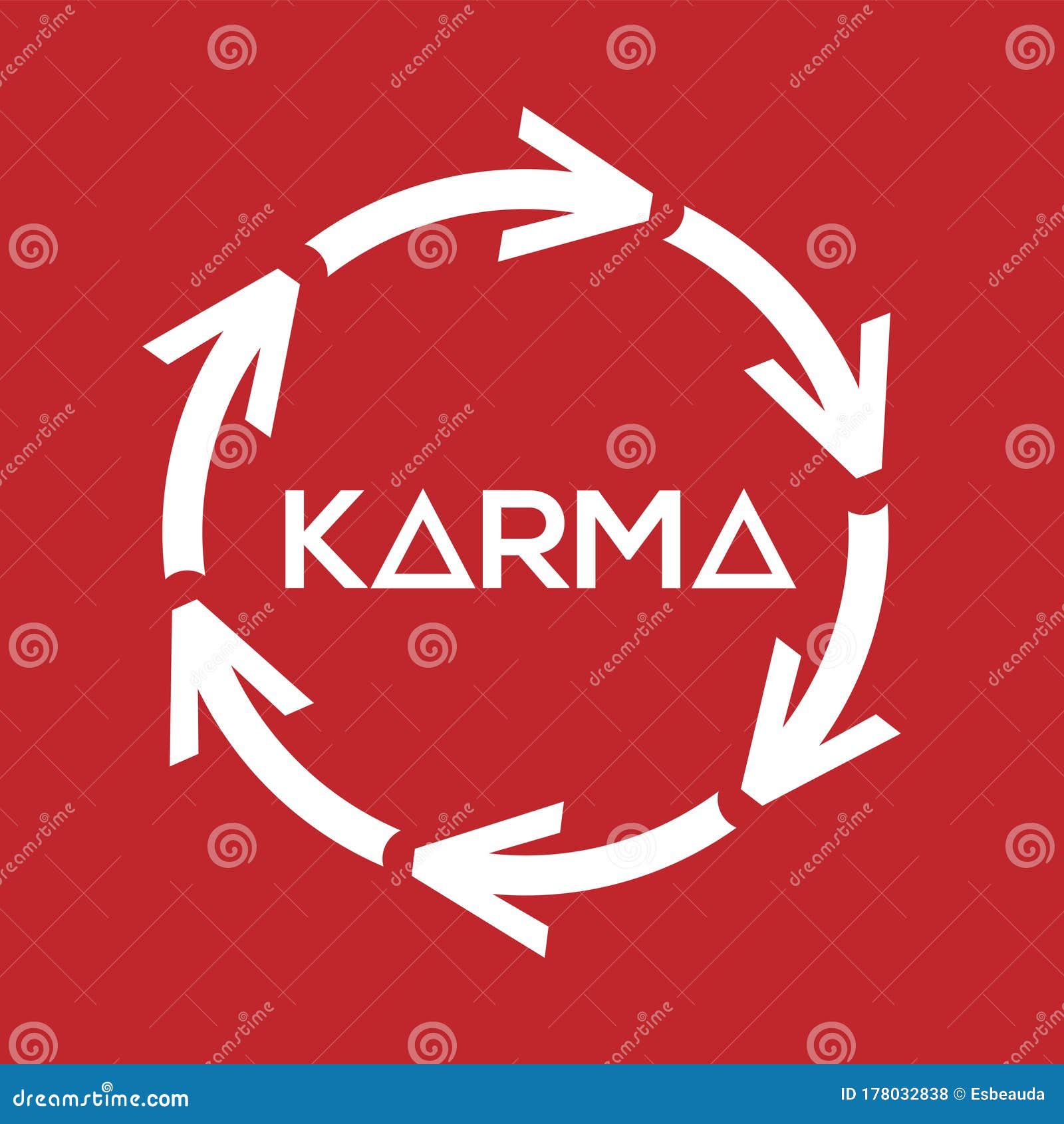 Abstract symbol of karma stock vector. Illustration of abstract - 178032838