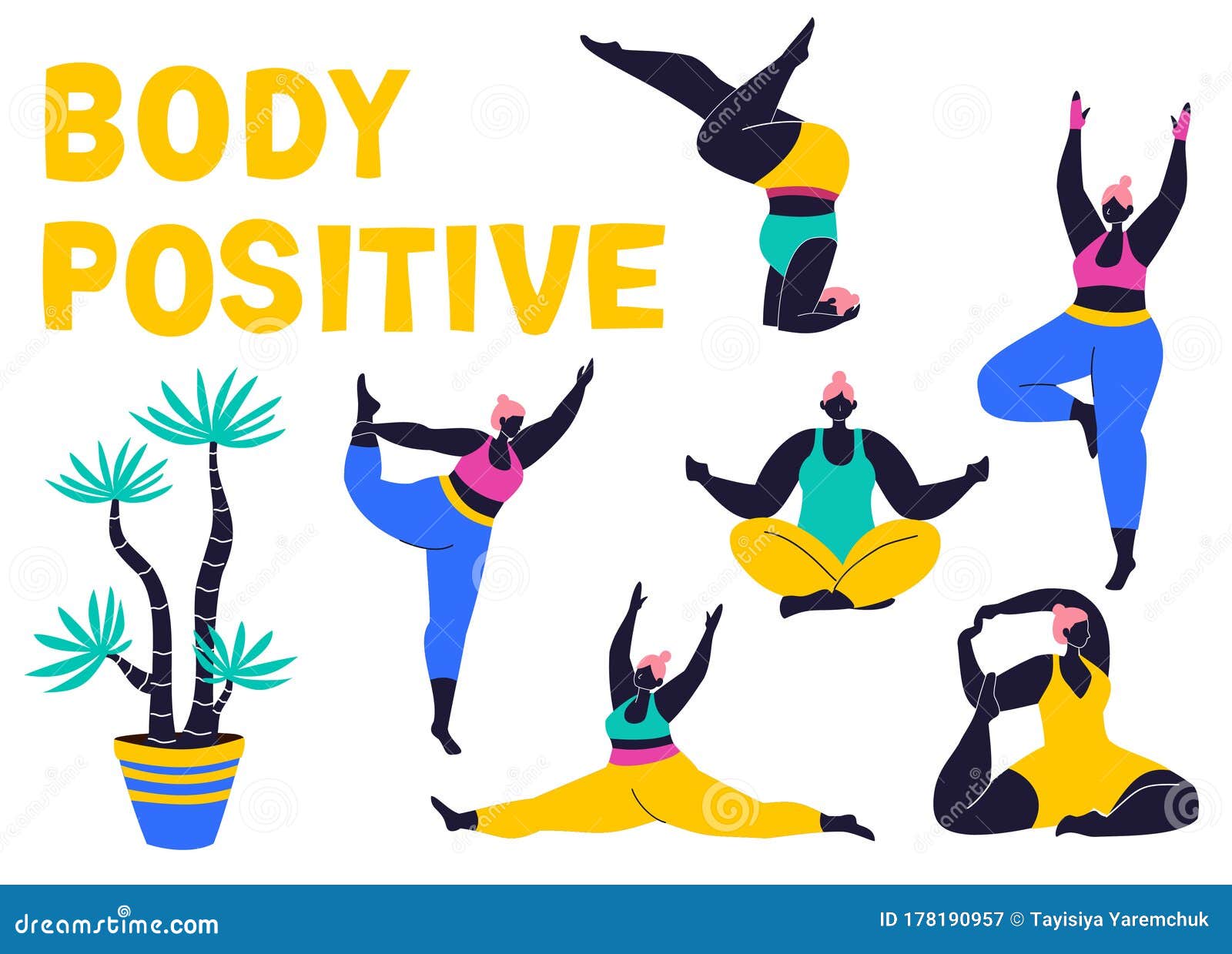 Body Positive. Happy Plus Size Girls and Active Healthy Lifestyle ...