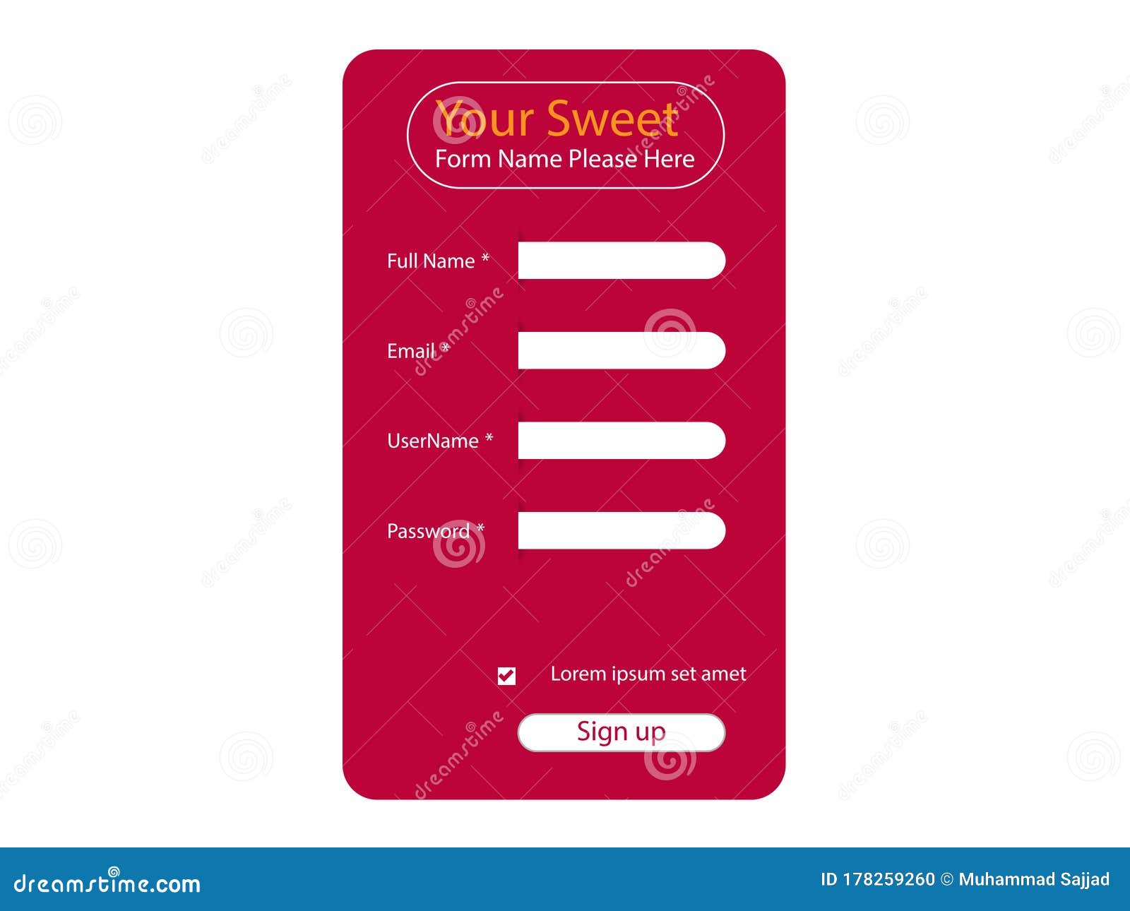 Vector Signup and Sign in Form Page Icon Stock Vector - Illustration of ...