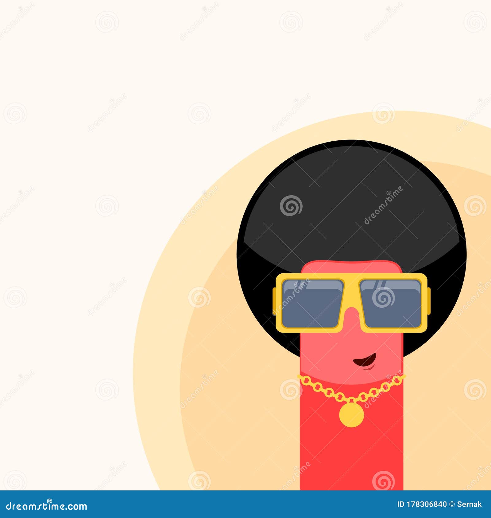 Vector Retro Disco Dancer Cartoon Character Stock Vector - Illustration ...