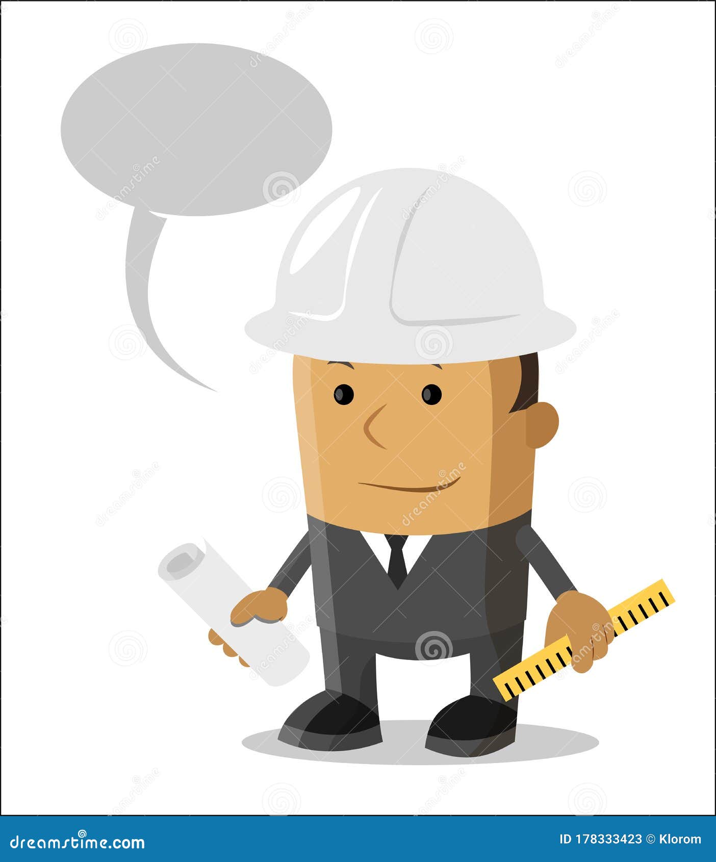 Cartoon Character Engineer Head Stock Vector - Illustration of ...