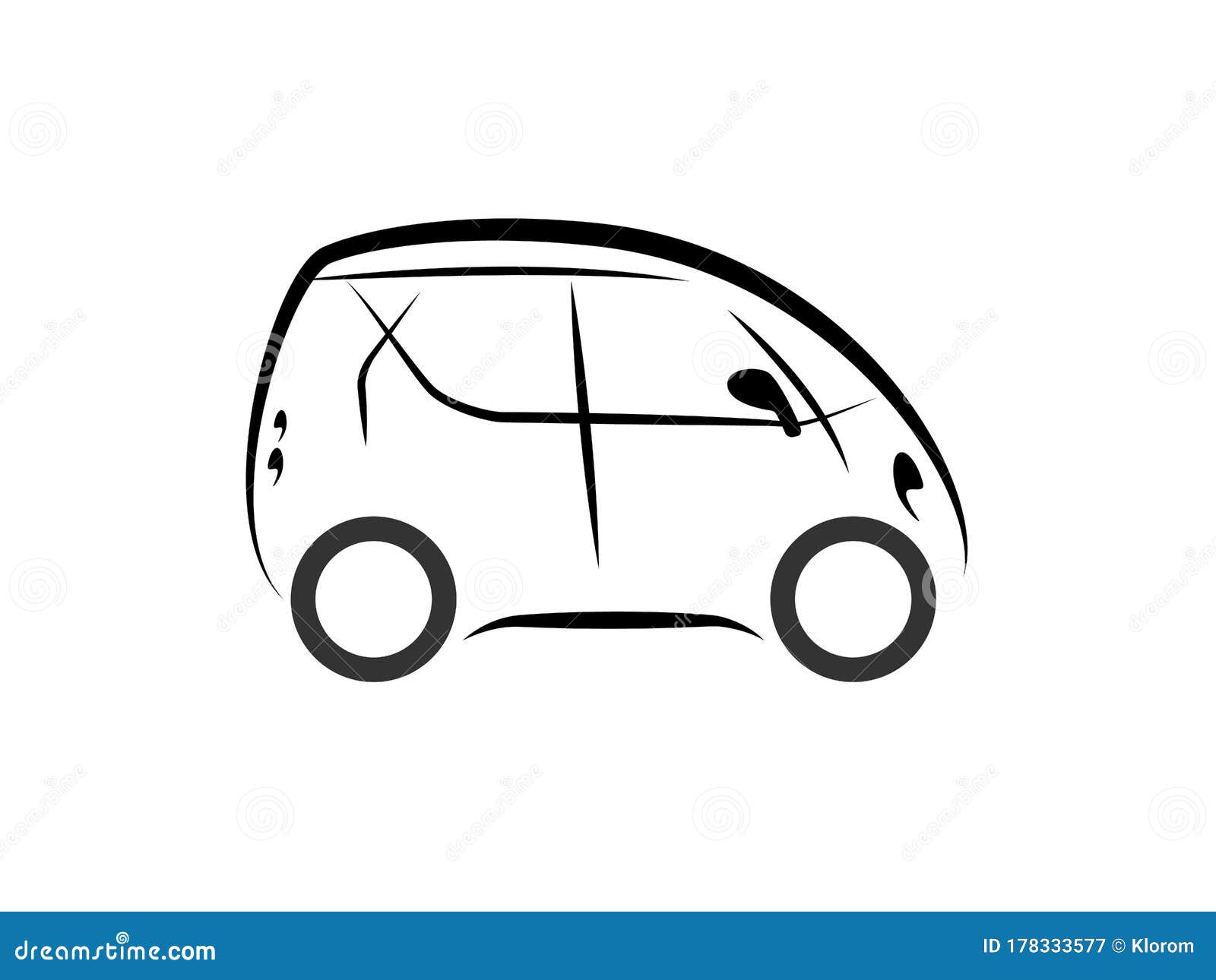Simple symbol mini car stock vector. Illustration of autoexpo - 178333577