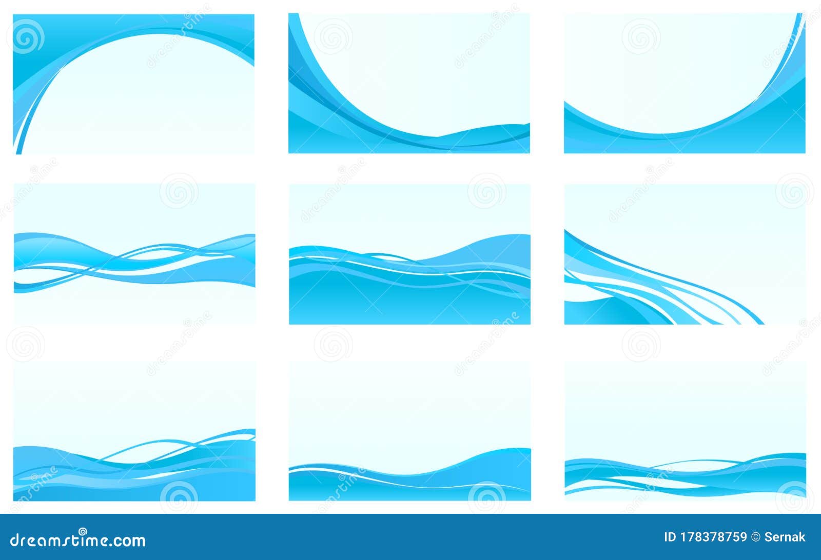 Abstract Blue Wave Background Vector Templates. Stock Vector ...