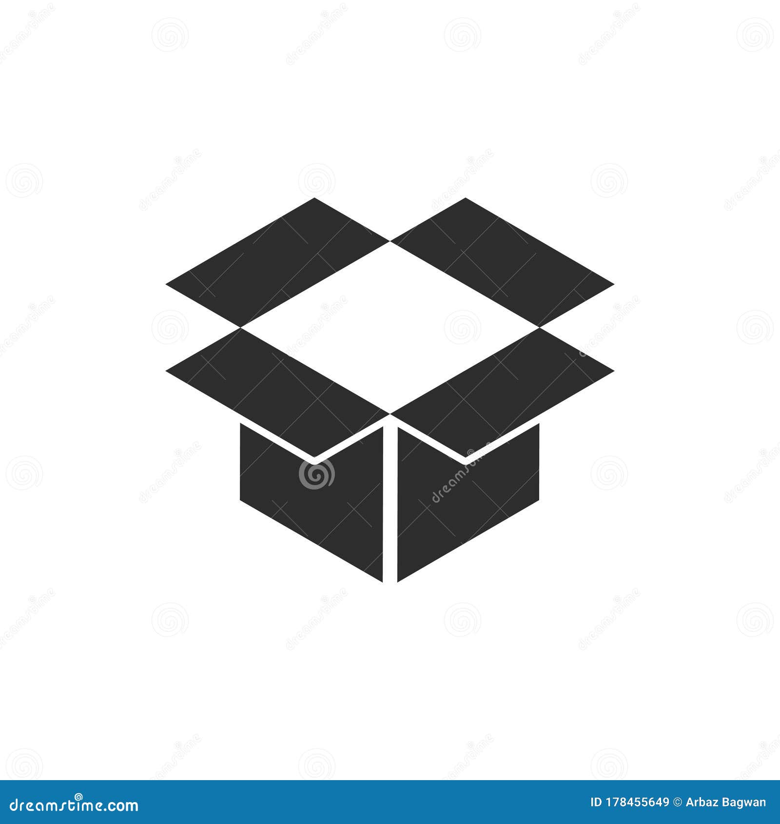 Parcel Product Open Box Icon Stock Vector - Illustration of open, blank ...