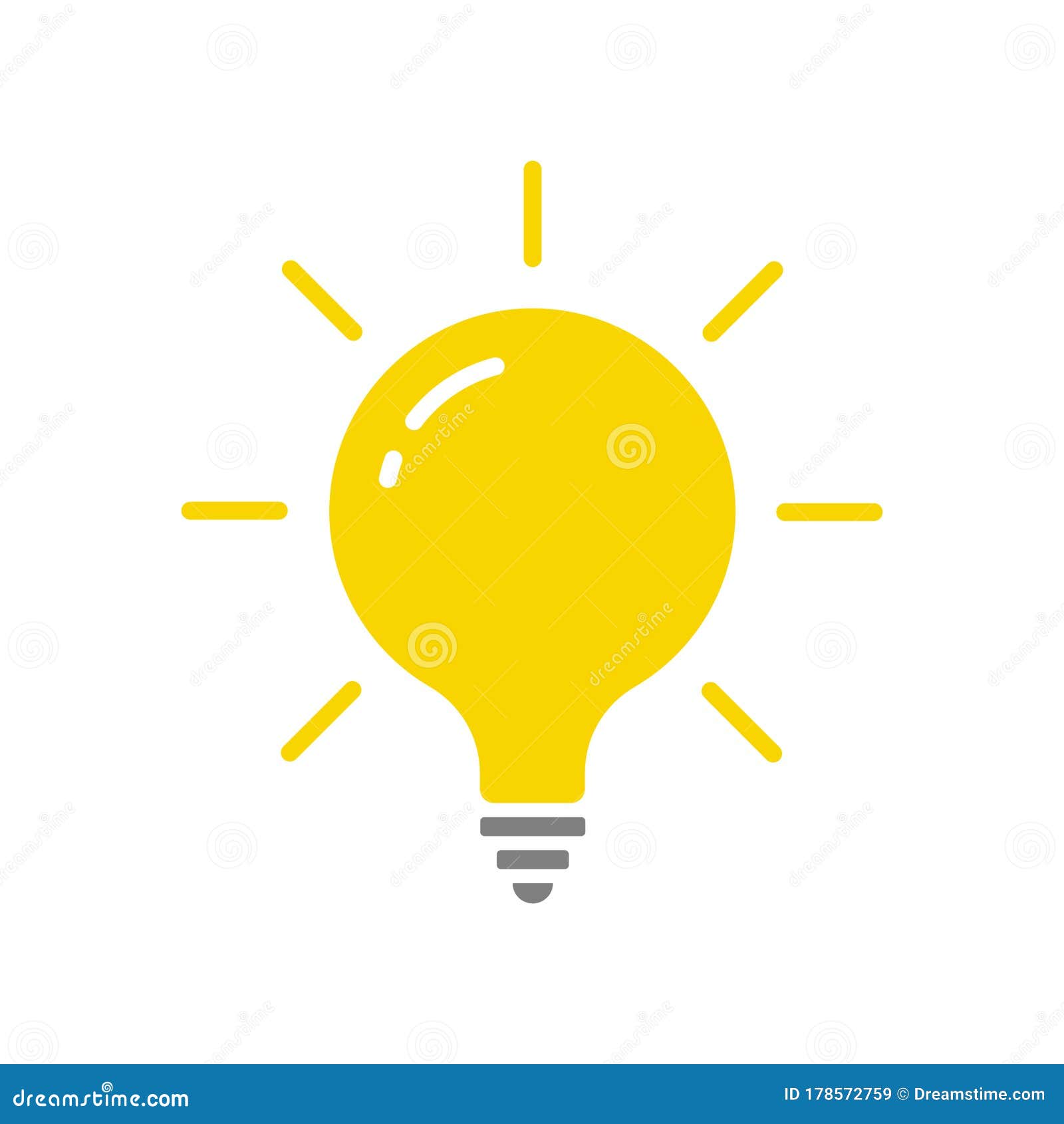 The Light Bulb Icon Vector, Full of Ideas and Creative Thinking ...