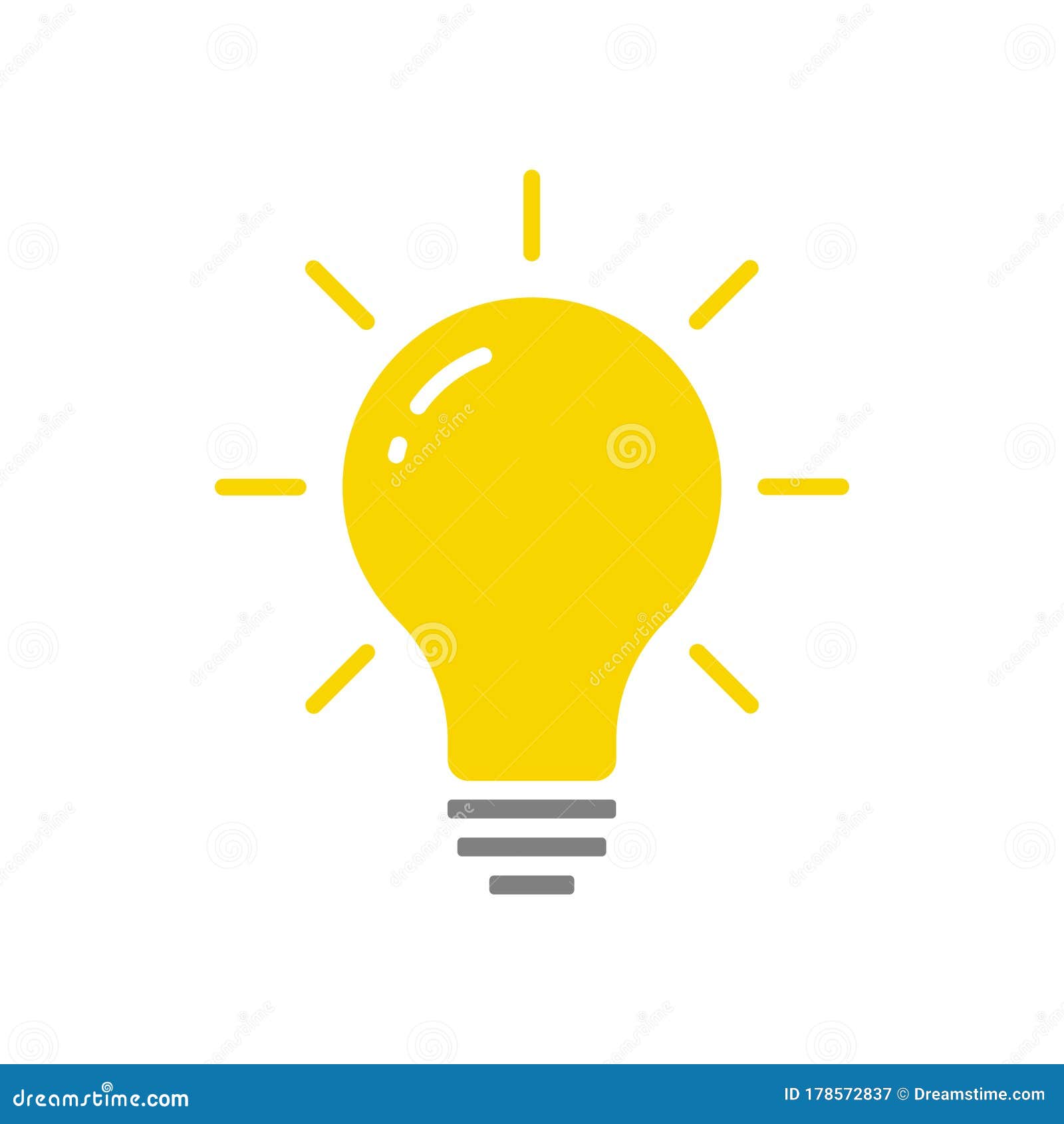 The Light Bulb Icon Vector, Full of Ideas and Creative Thinking ...