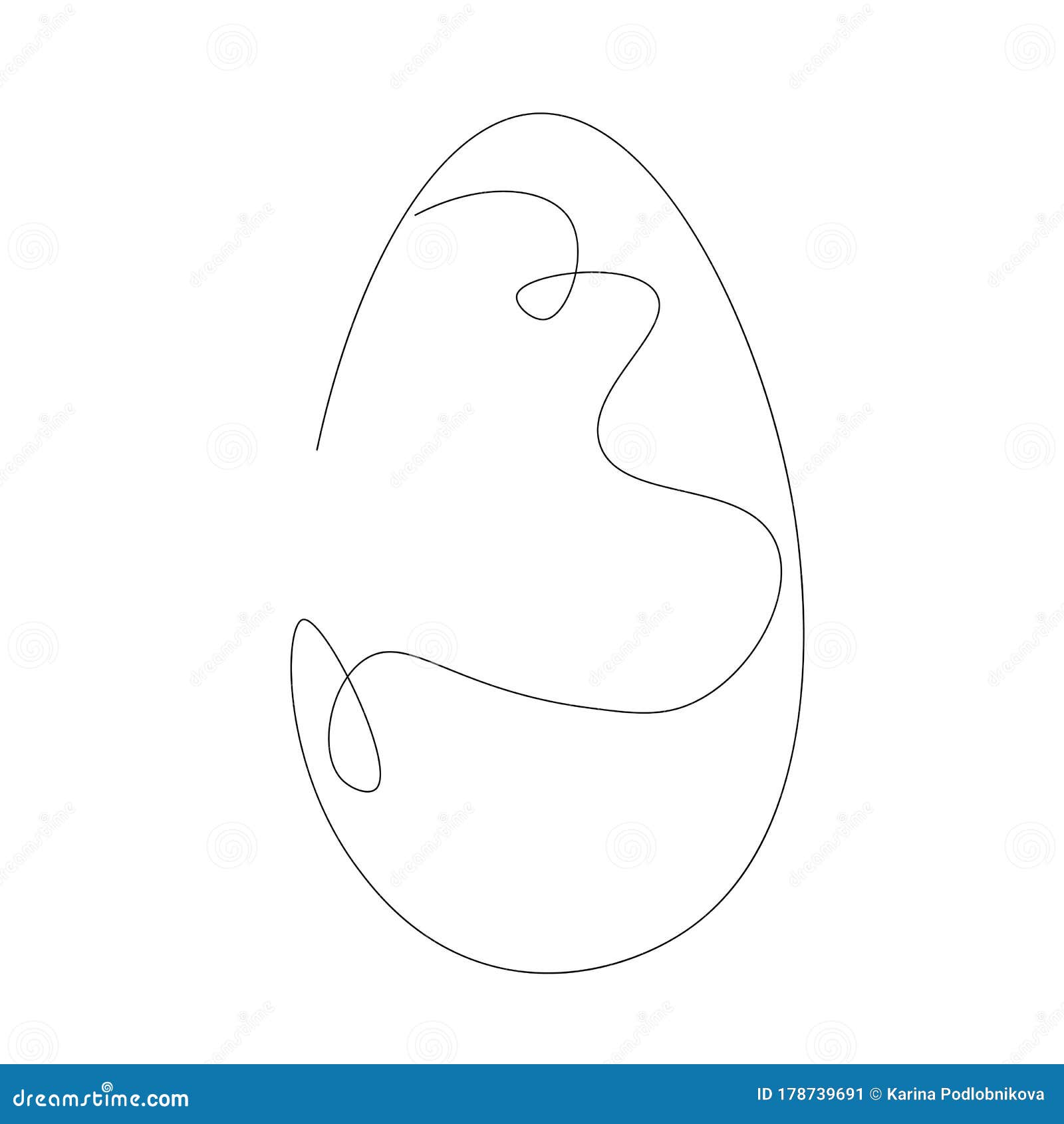 Easter Egg Line Drawing Illustration Stock Illustration - Illustration ...