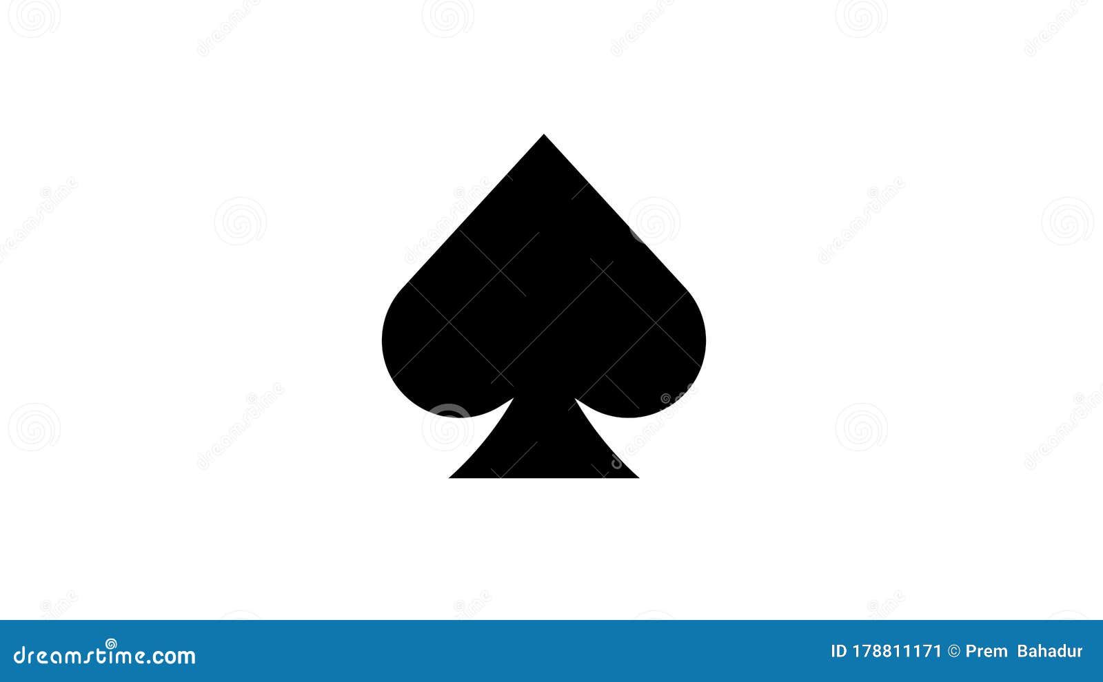 Spades Icon in Trendy Flat Style Isolated on Stock Illustration ...