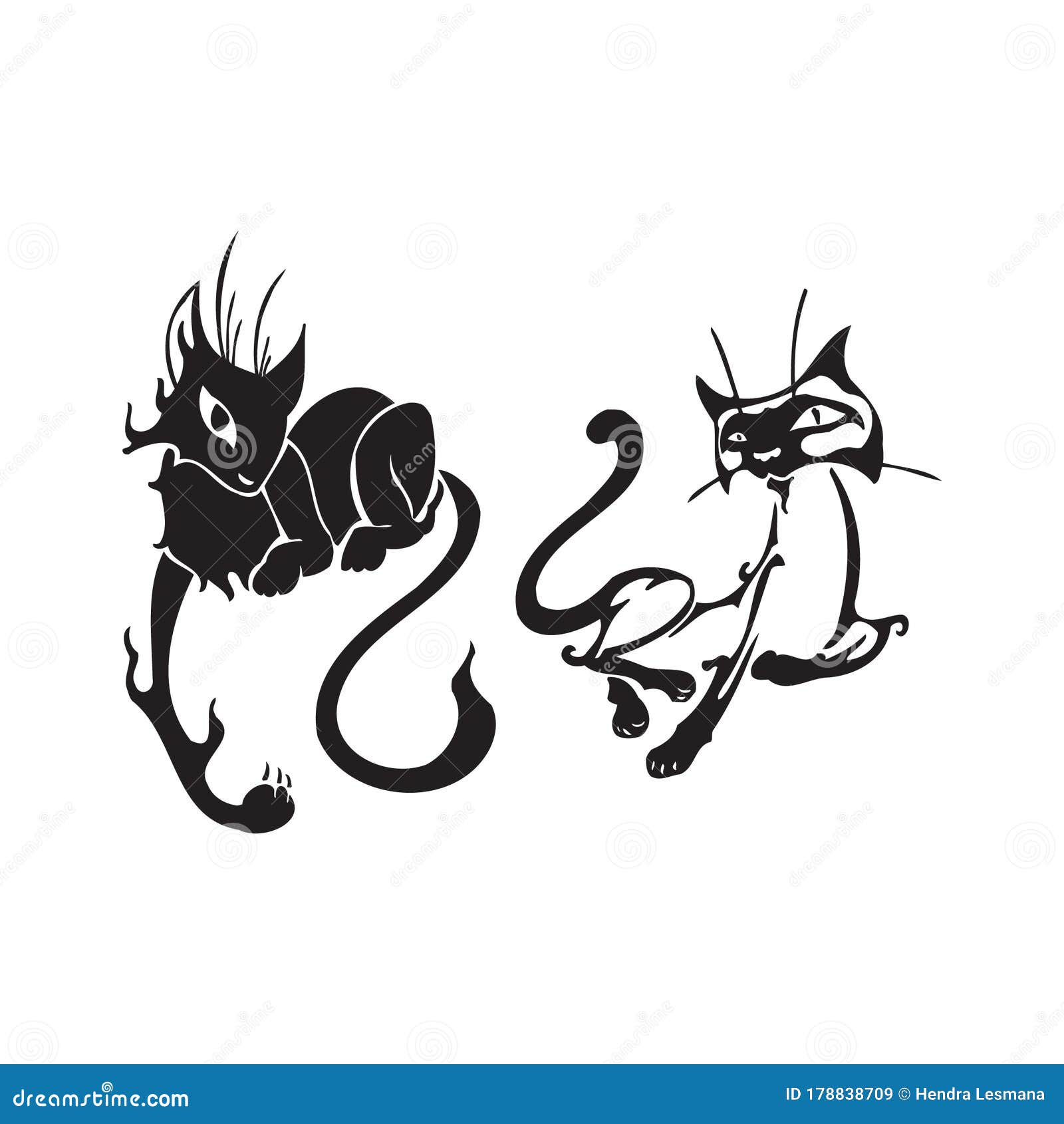 Black Cat Design. Vector Illustration Stock Vector - Illustration of ...