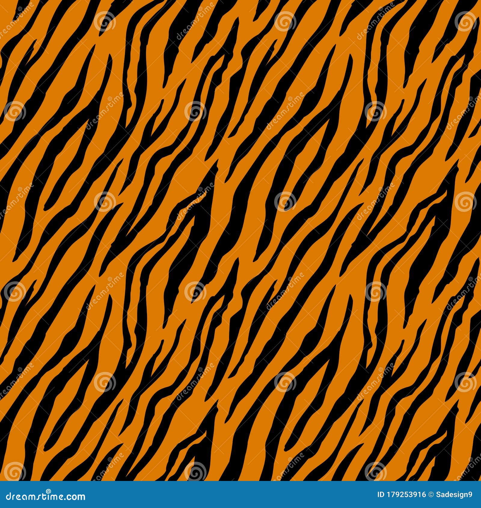 Seamless Pattern with Tiger Stripes. Animal Print Stock Vector ...