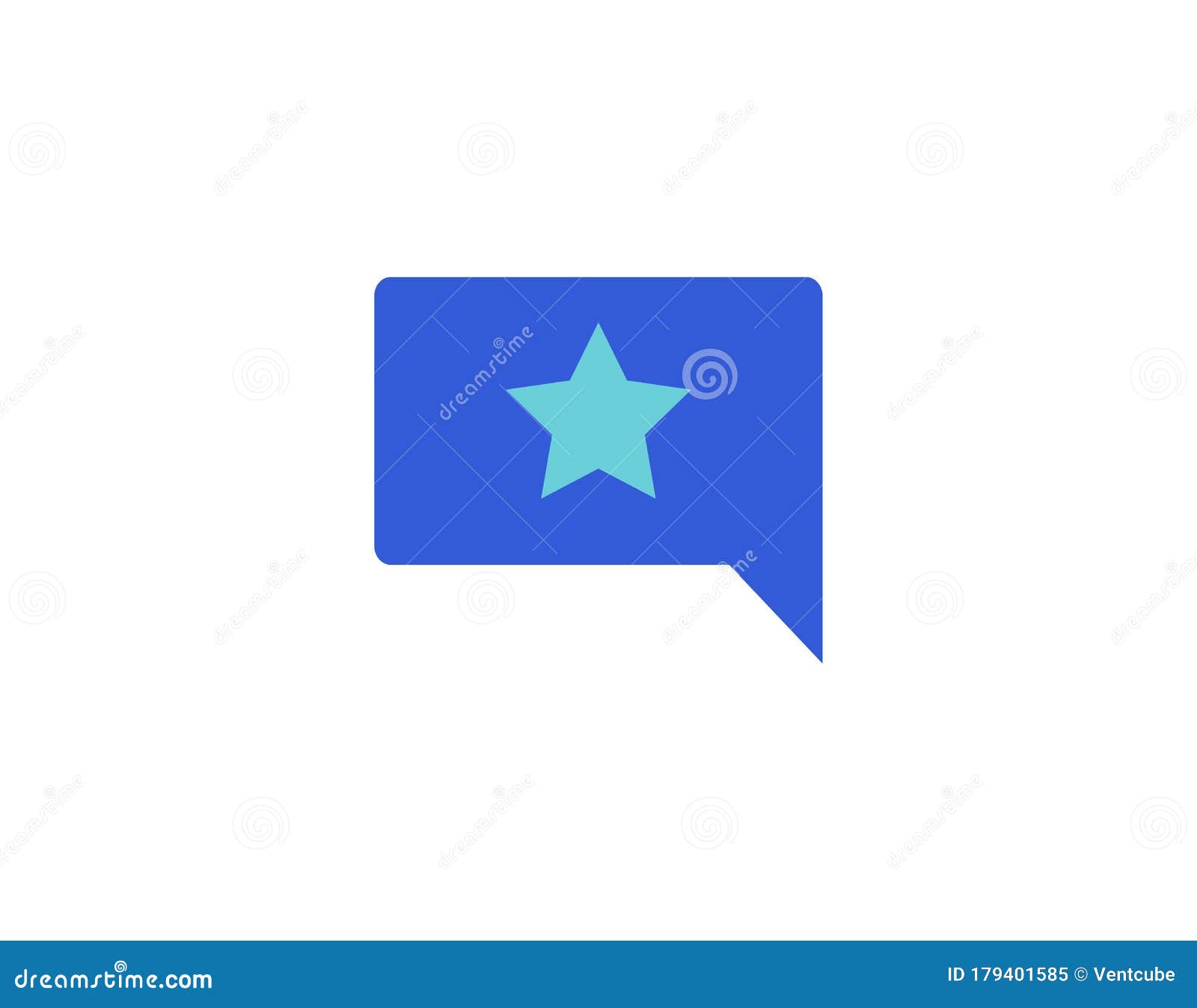 Bubble Chat Favorite Message Star Icon Vector Image Stock Illustration ...