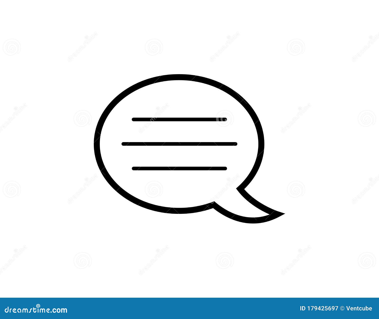 Text Chat Icon. Simple Element Illustration. Text Chat Concept Symbol ...