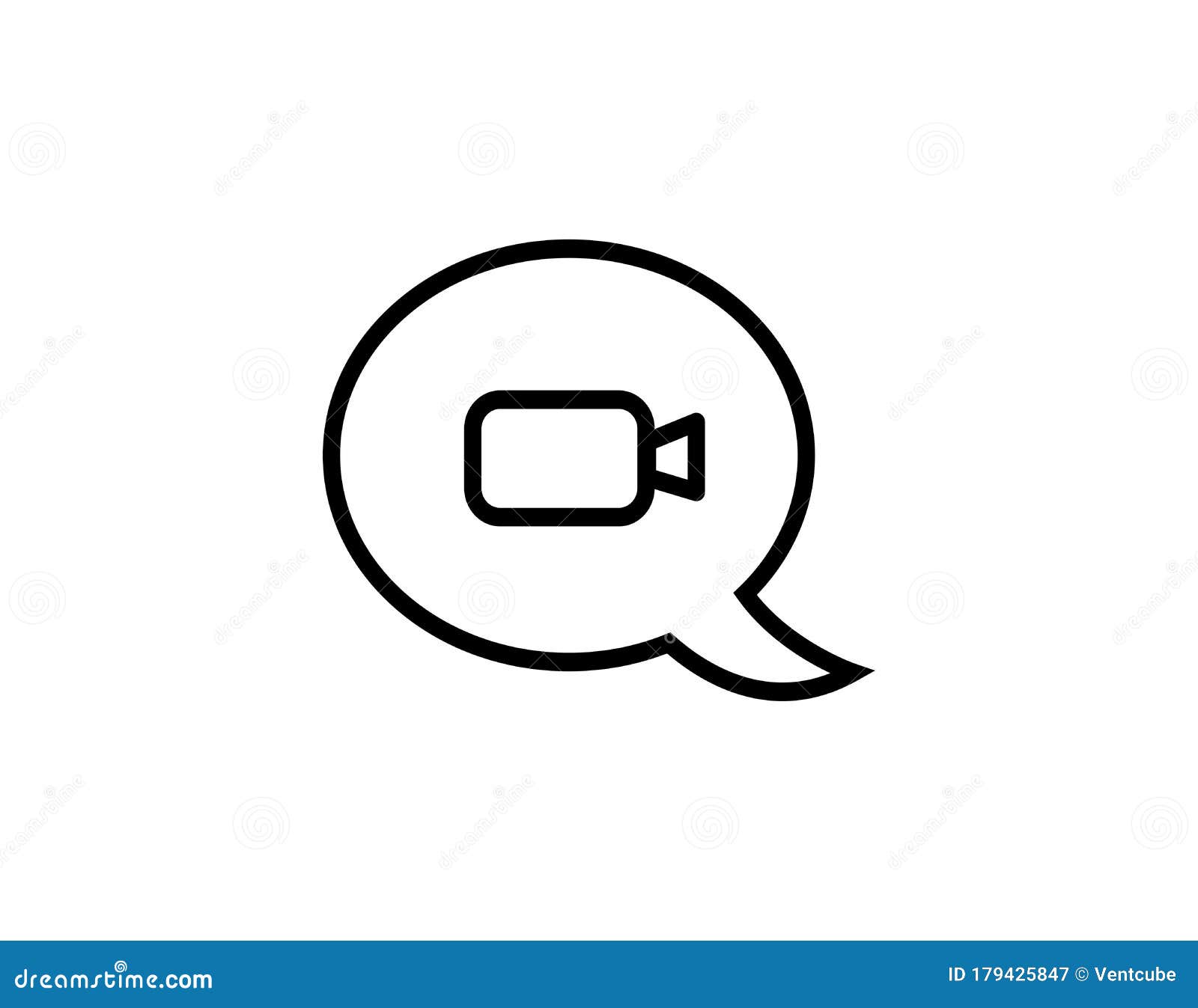 Video Communication Icon Vector Image Stock Illustration - Illustration ...