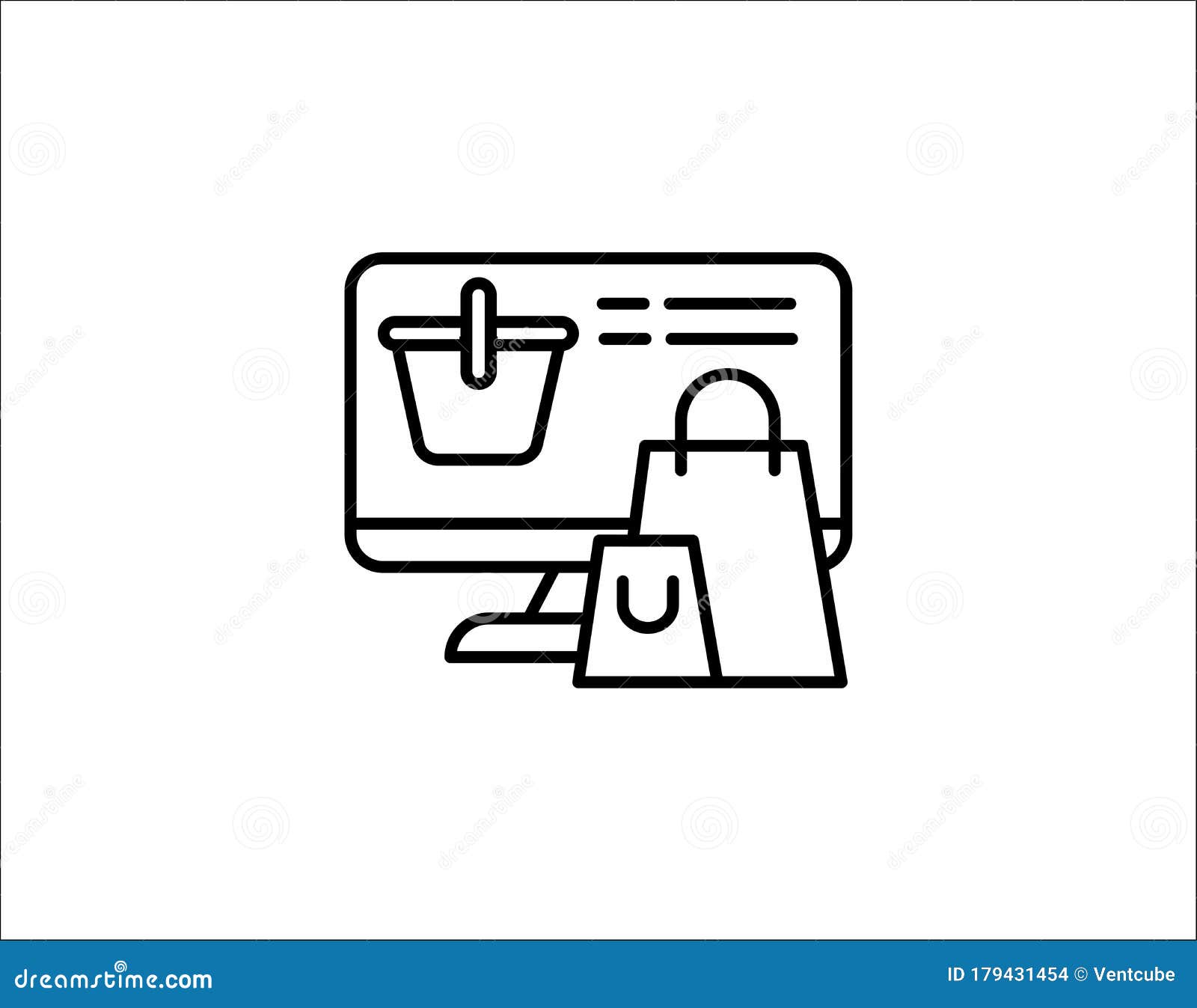 Online Order Icon in Trendy Design Style. Stock Illustration ...