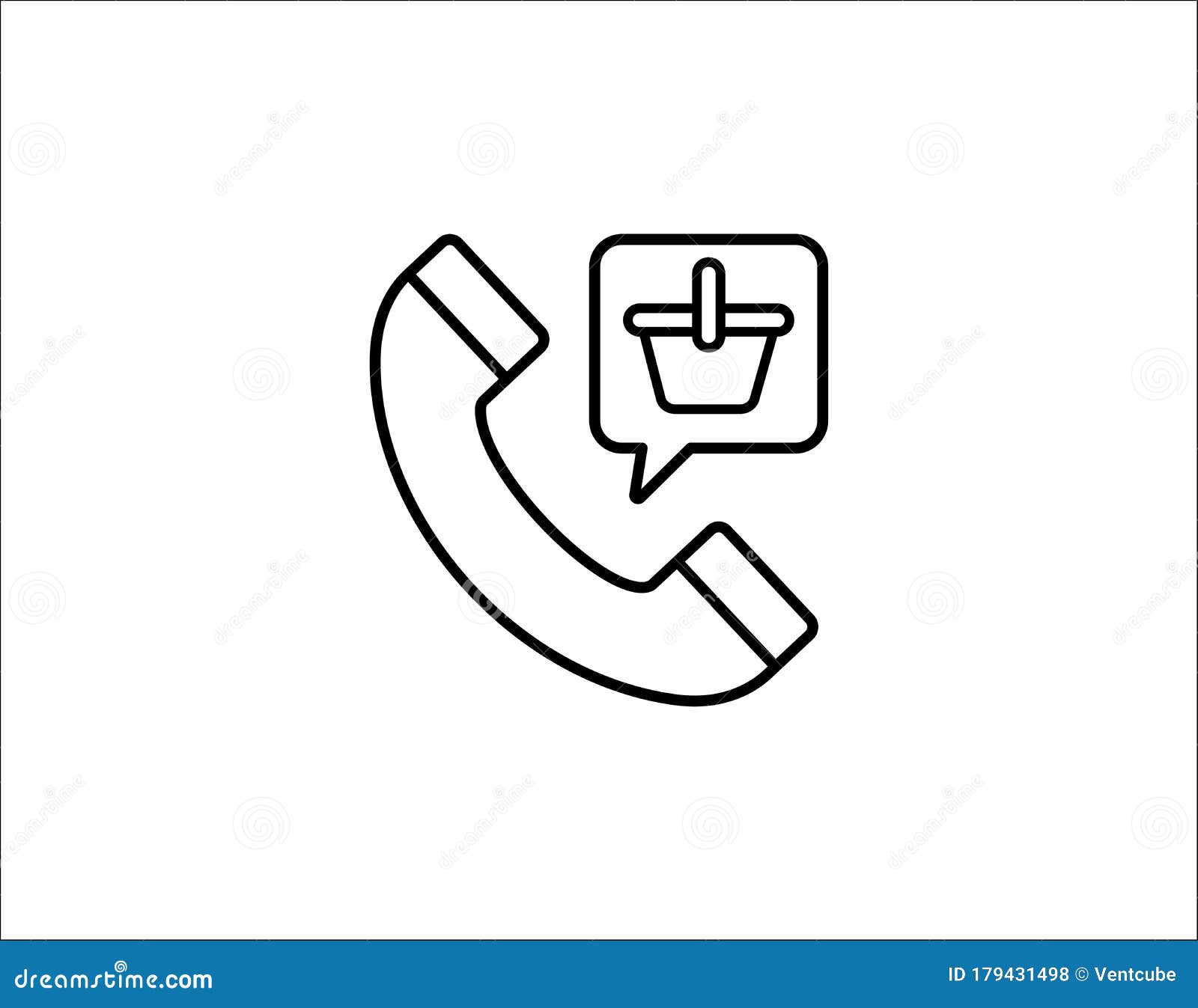 Phone Order Icon Flat Style Vector Illustration. Stock Illustration ...