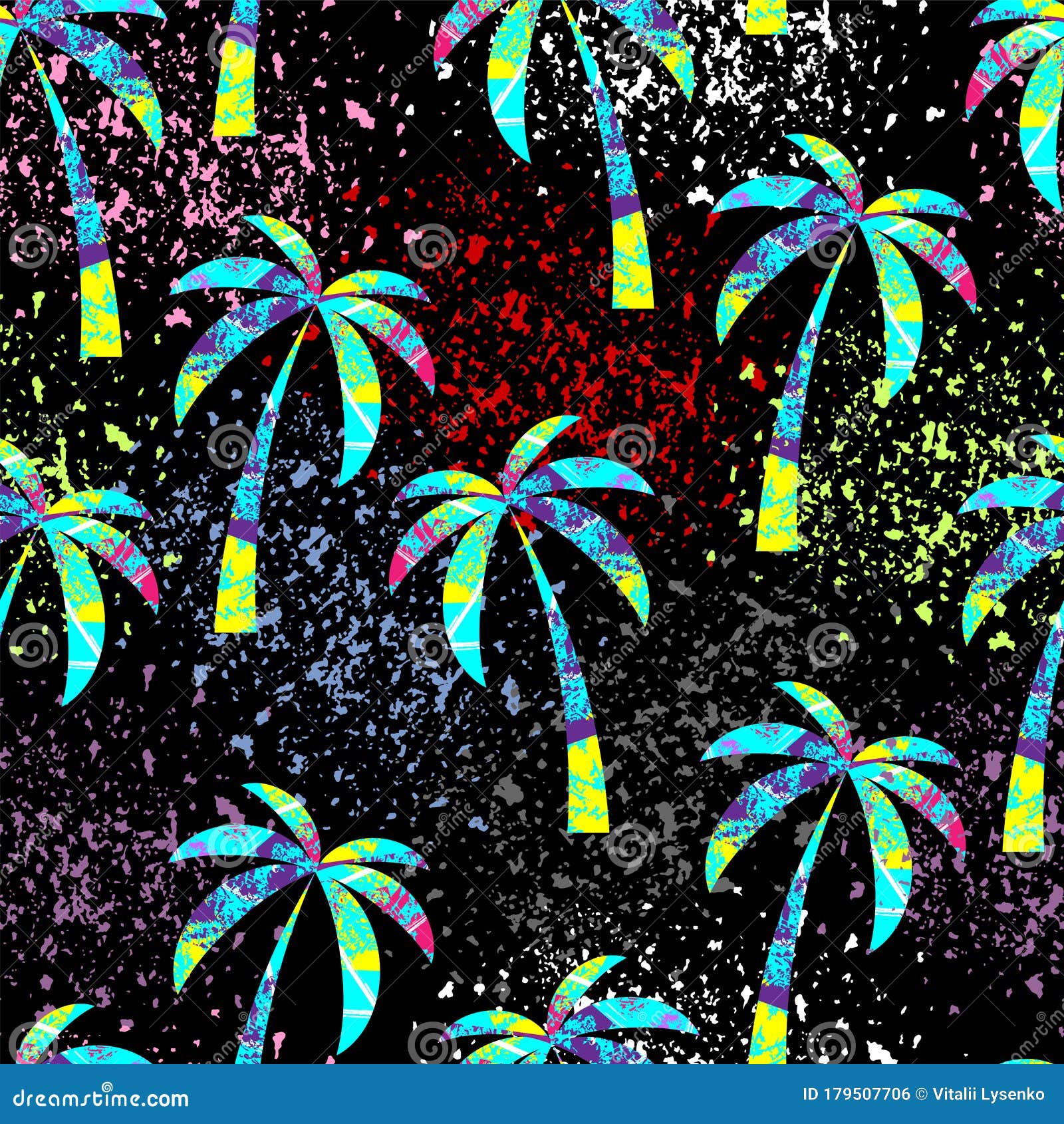 Abstract Background with Palm Trees. Stock Vector - Illustration of ...