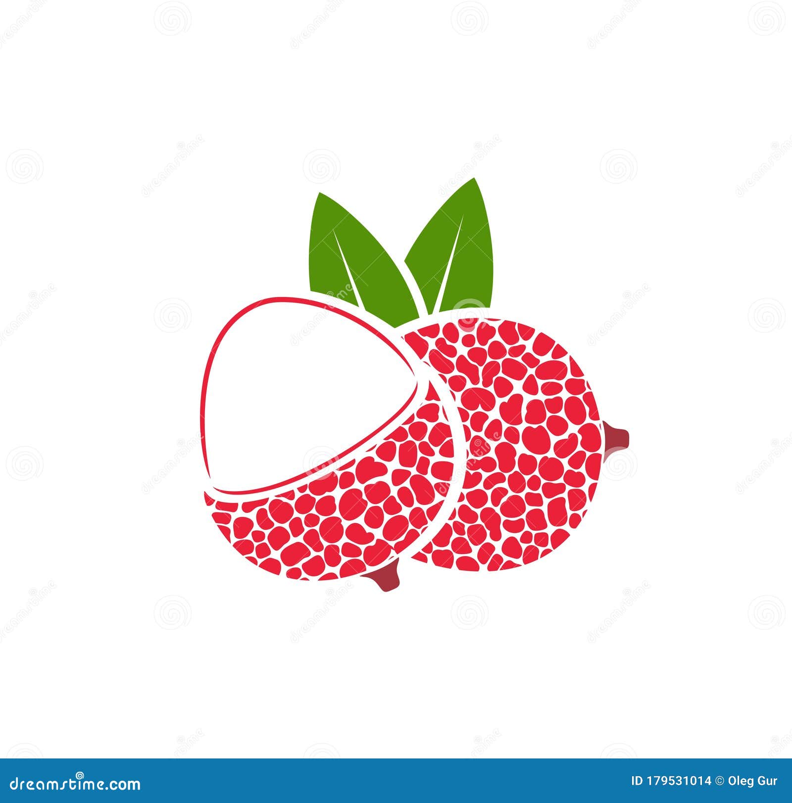 Lychee Logo. Isolated Lychee On White Background Vector Illustration ...