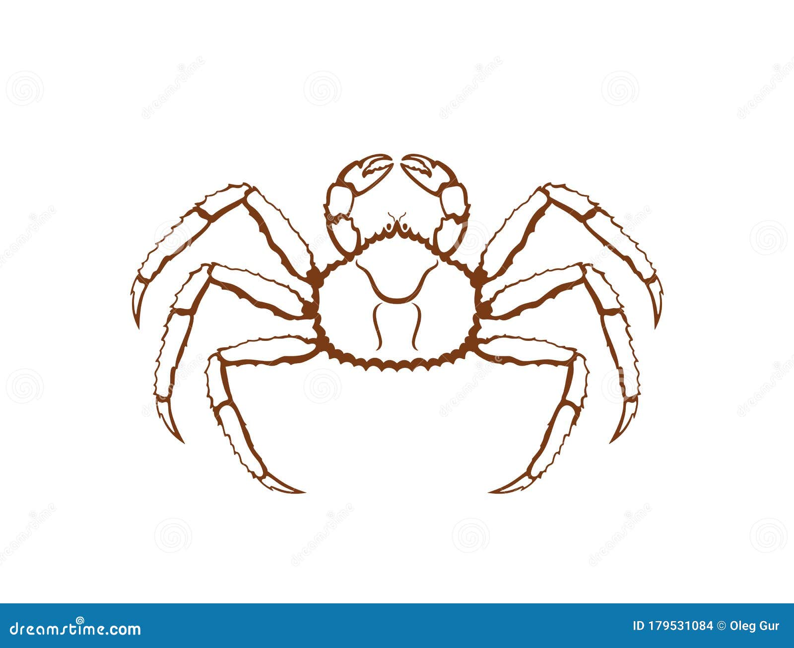 King Crab Logo. Isolated King Crab on White Background Stock Vector ...