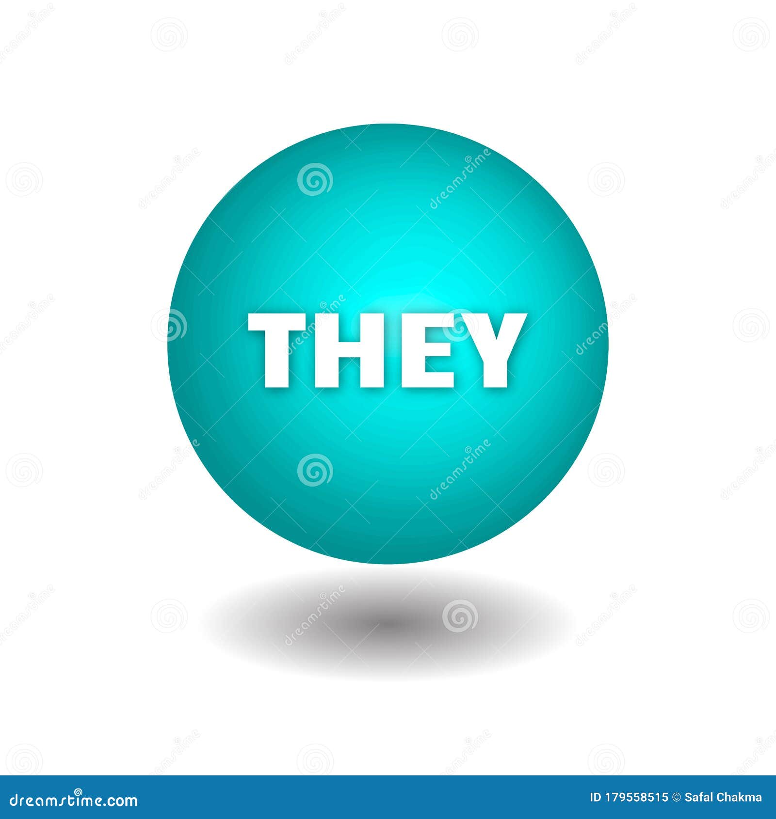 They on Blue Circle Isolated Vector Icons on White Background. Stock ...