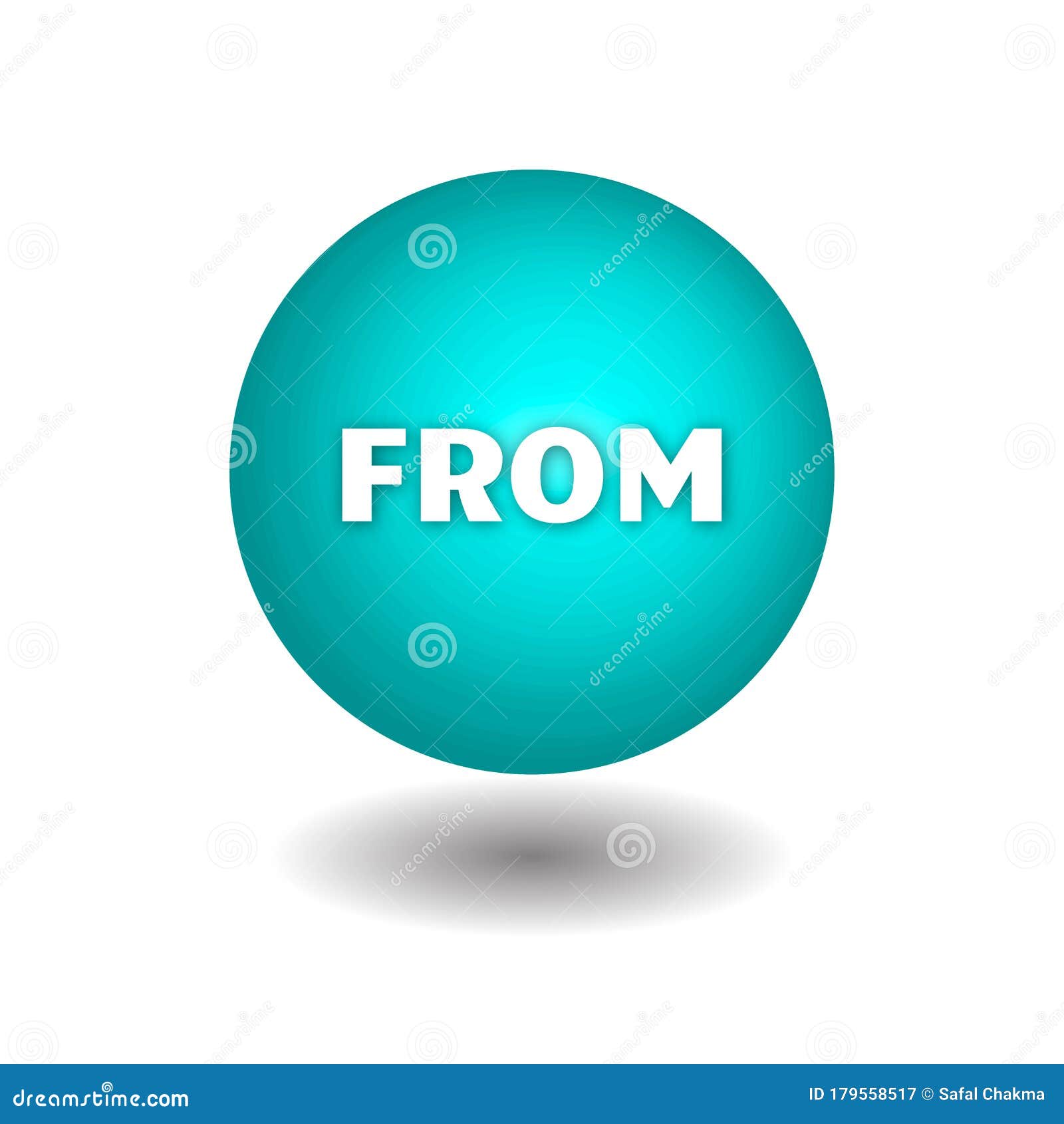 From on Blue Circle Isolated Vector Icons on White Background. Stock ...