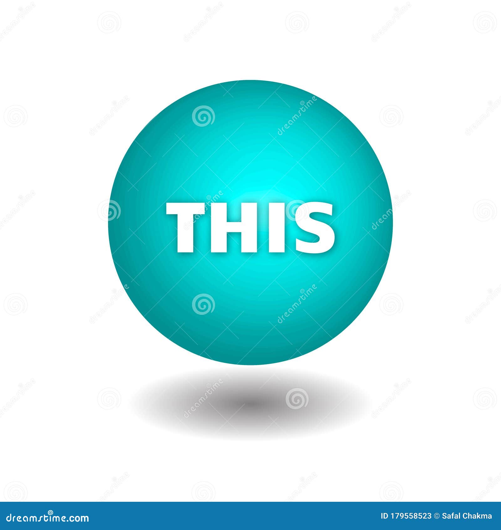 This on Blue Circle Isolated Vector Icons on White Background. Stock ...