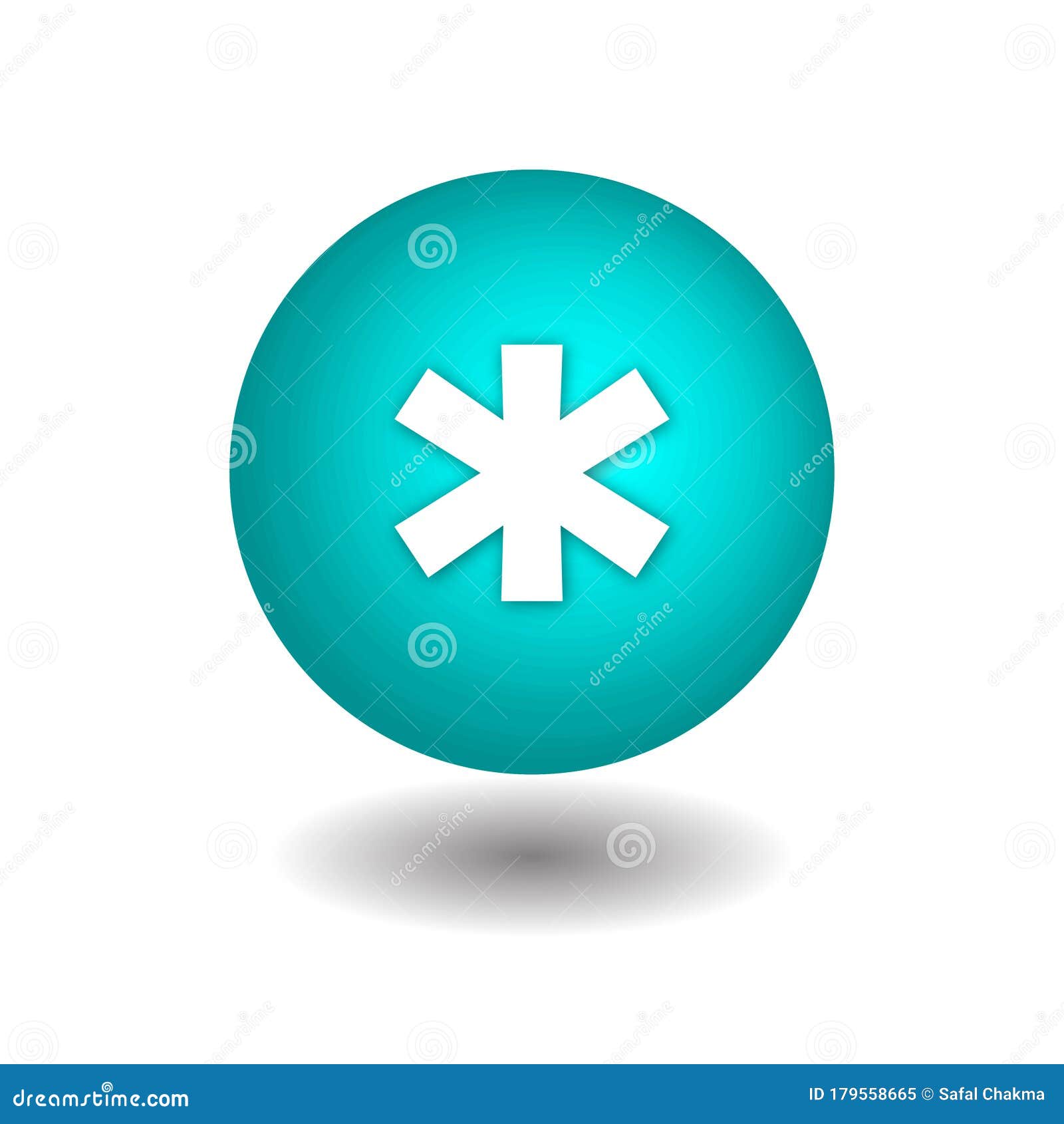 * on Blue Circle Isolated Vector Icons on White Background. Stock ...