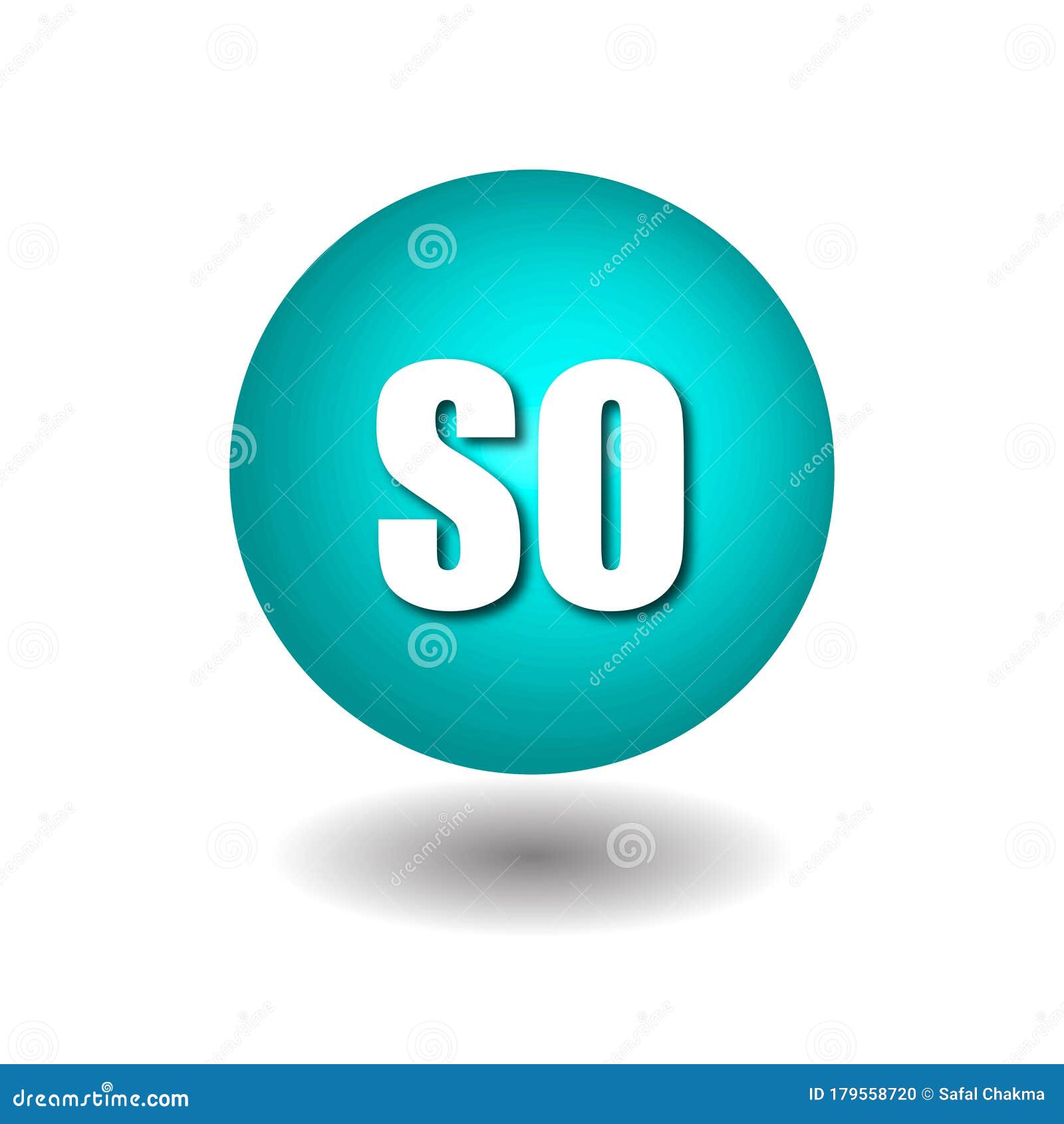 So on Blue Circle Isolated Vector Icons on White Background. Stock ...