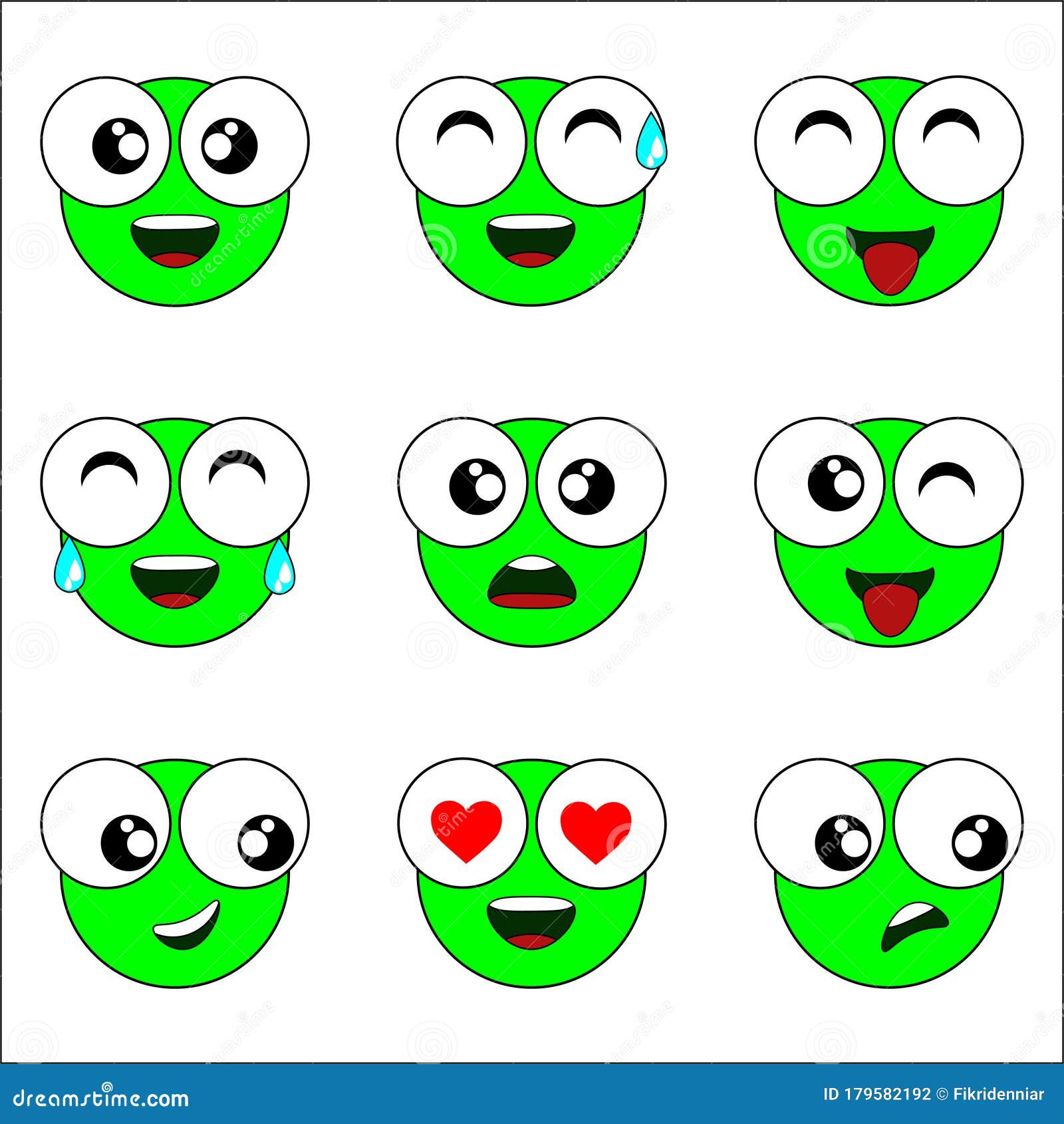 Emoticons and Smileys Icons Set for the Web, Electronic Messages ...