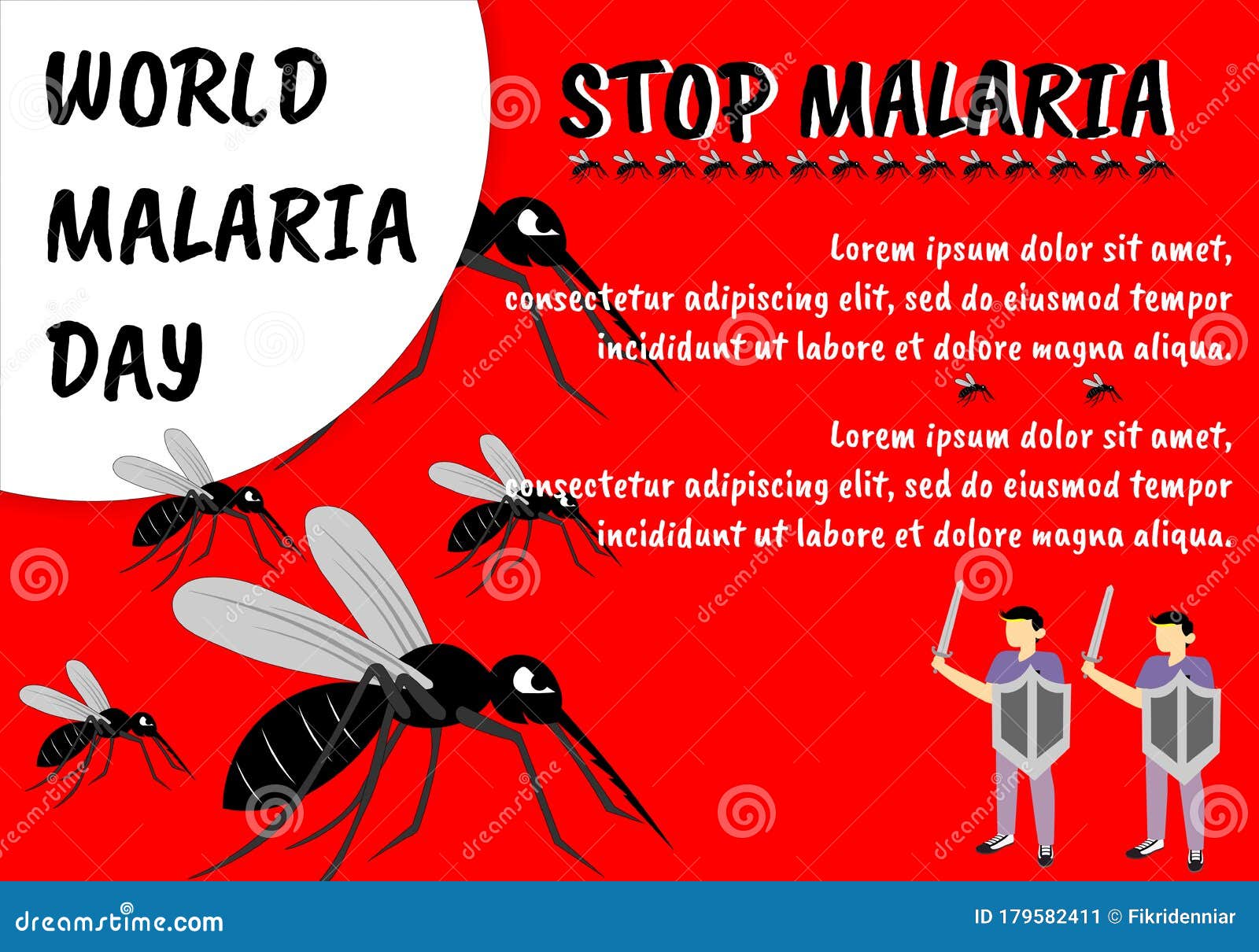 World Malaria Day, Banner Template for World Malaria Day. Stock Vector ...