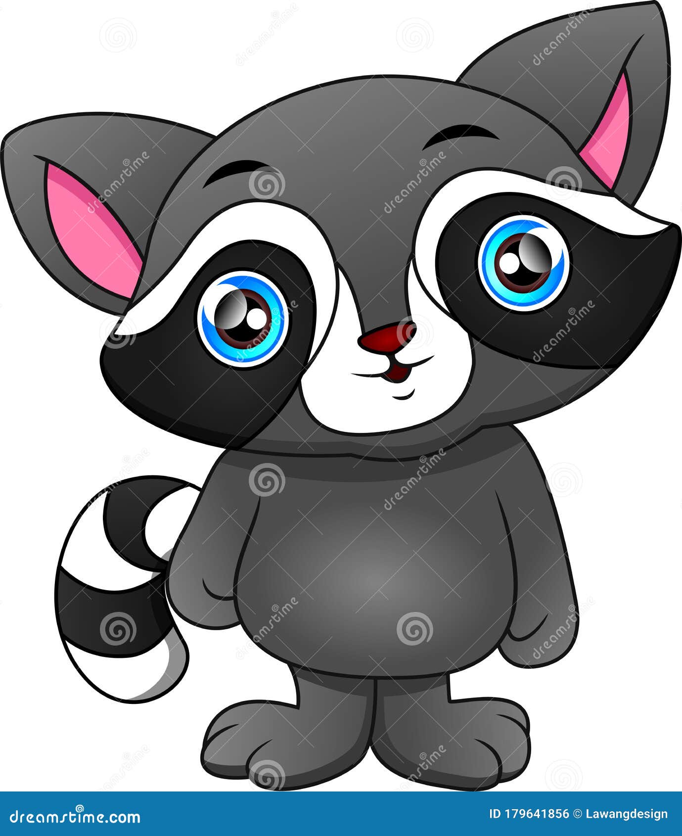 Cute raccoon cartoon stock vector. Illustration of mammal - 179641856