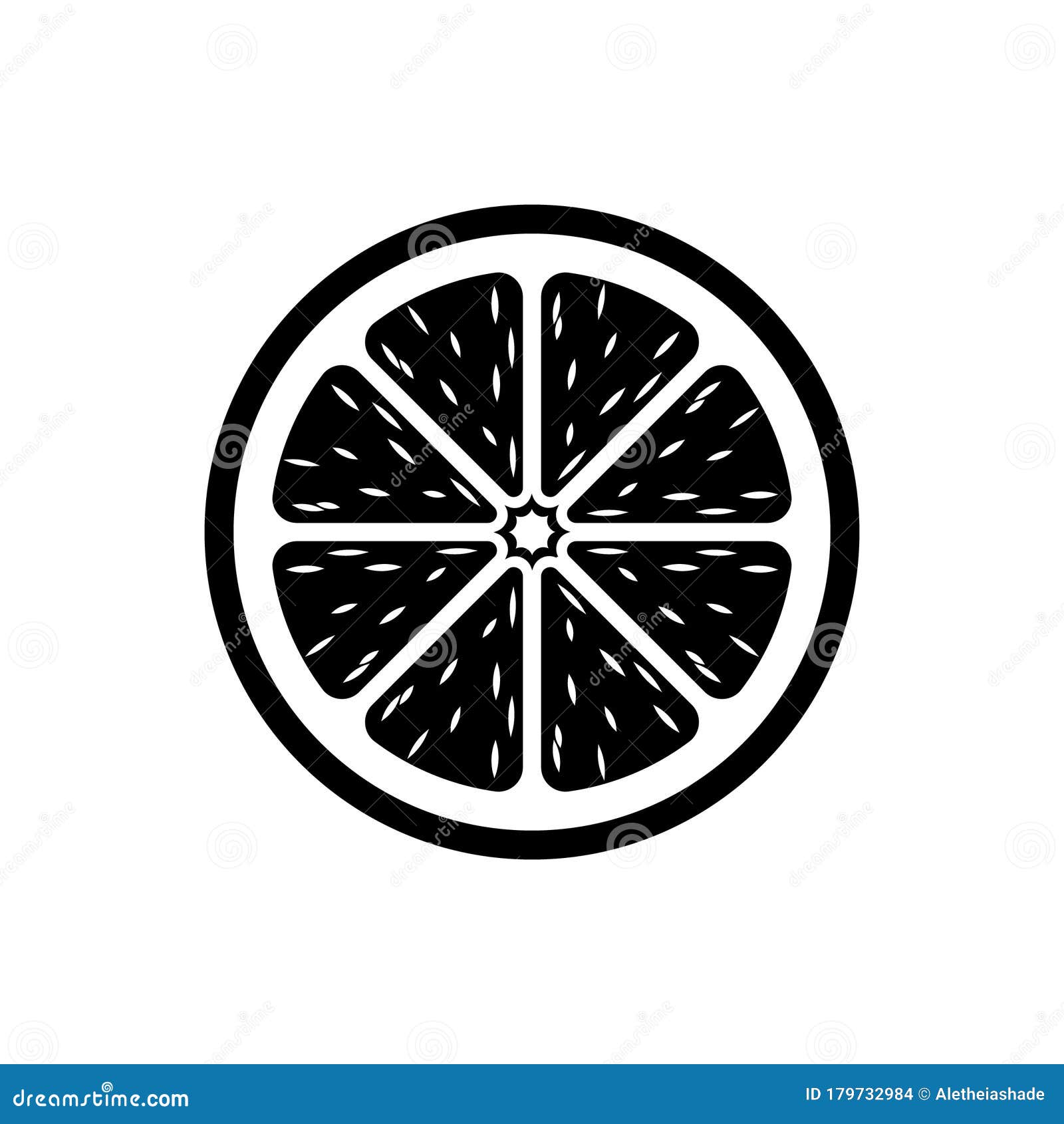 Citrus Fruit Half Slice Vector Icon Design Illustration Simple Style ...