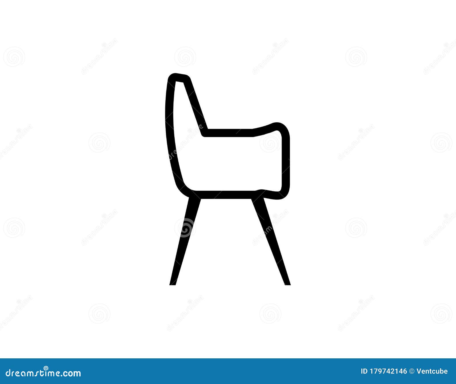 Chair Line Icon Furniture and Interior Vector Image Stock Vector ...