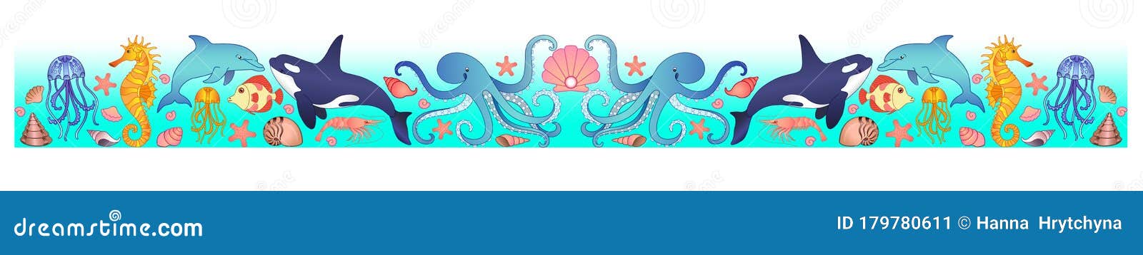 Ocean Life Borders Stock Illustrations – 102 Ocean Life Borders Stock ...