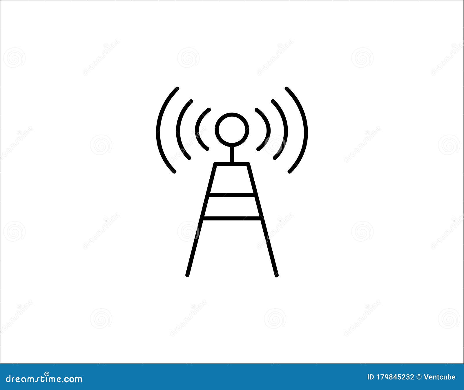 Antenna Icon Flat Design Style Vector Image Stock Illustration ...