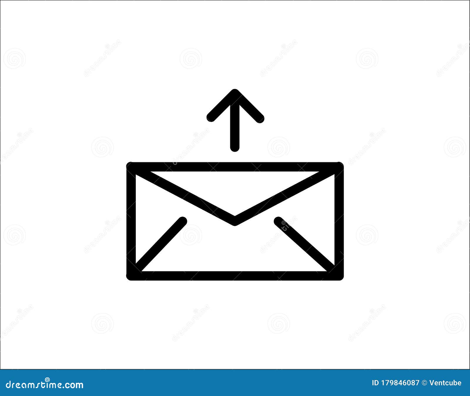 Mail Outbox Icon Email Message Sign Vector Image Stock Illustration ...