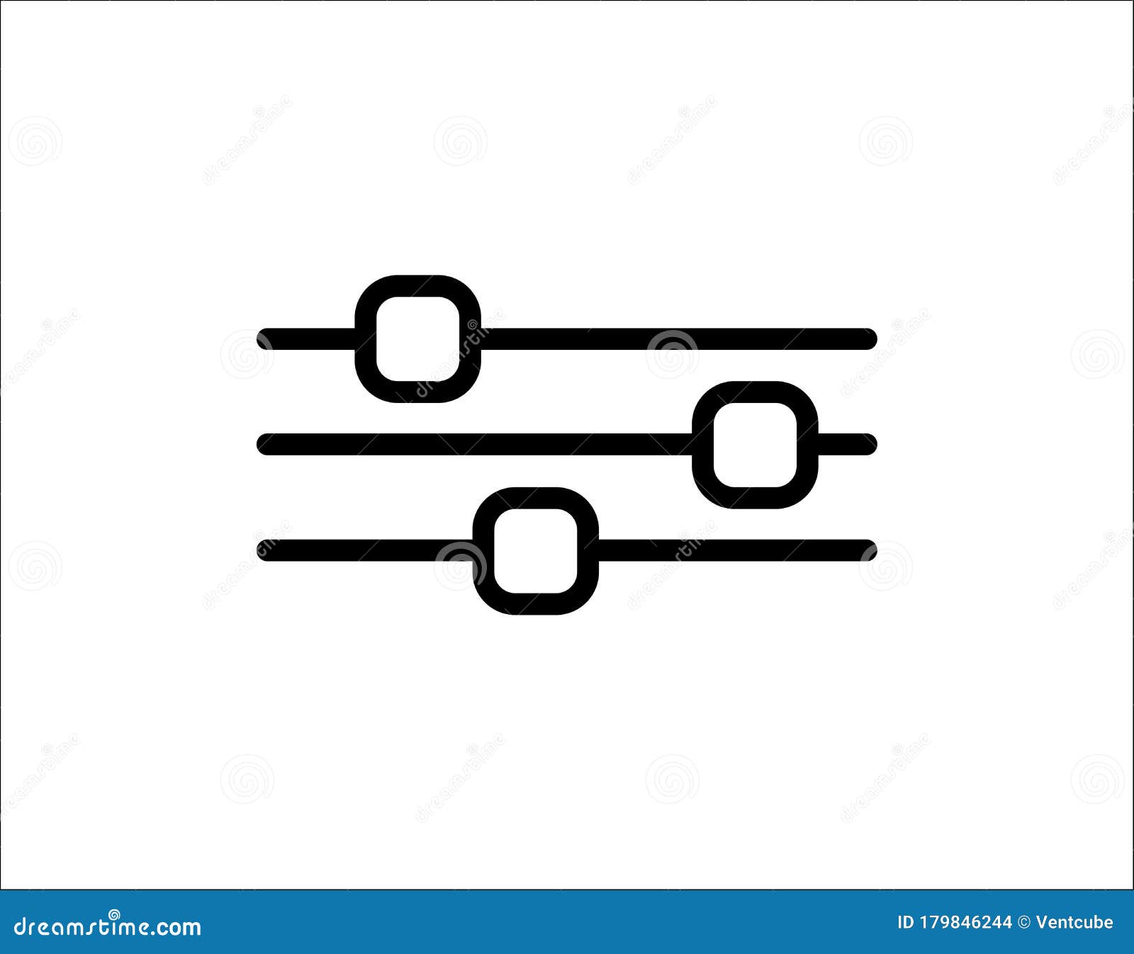 Filter Icon Vector in Line Style Graphical Symbol. Stock Illustration ...