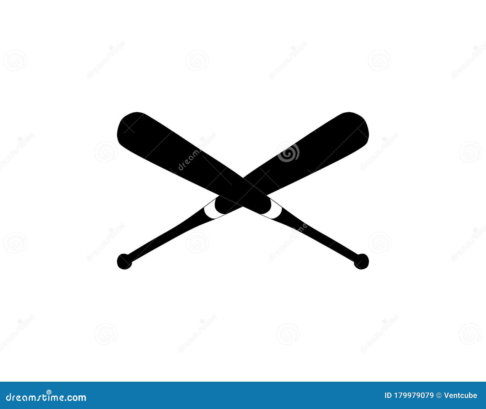 Baseball Crossed Bats - Vector Stock Illustration - Illustration of ...