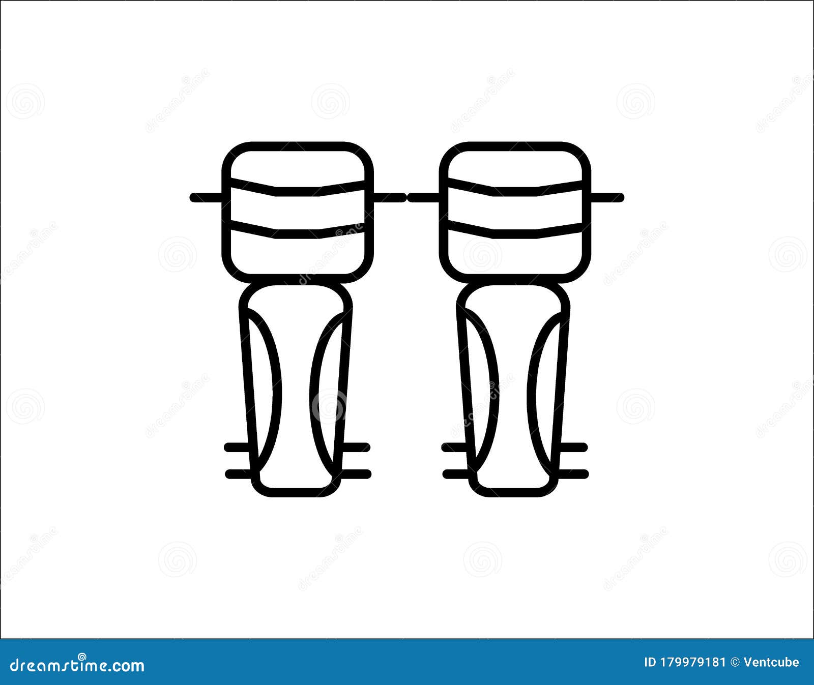 Shin Guards Icon Vector Isolated on White Background, Linear Sport ...
