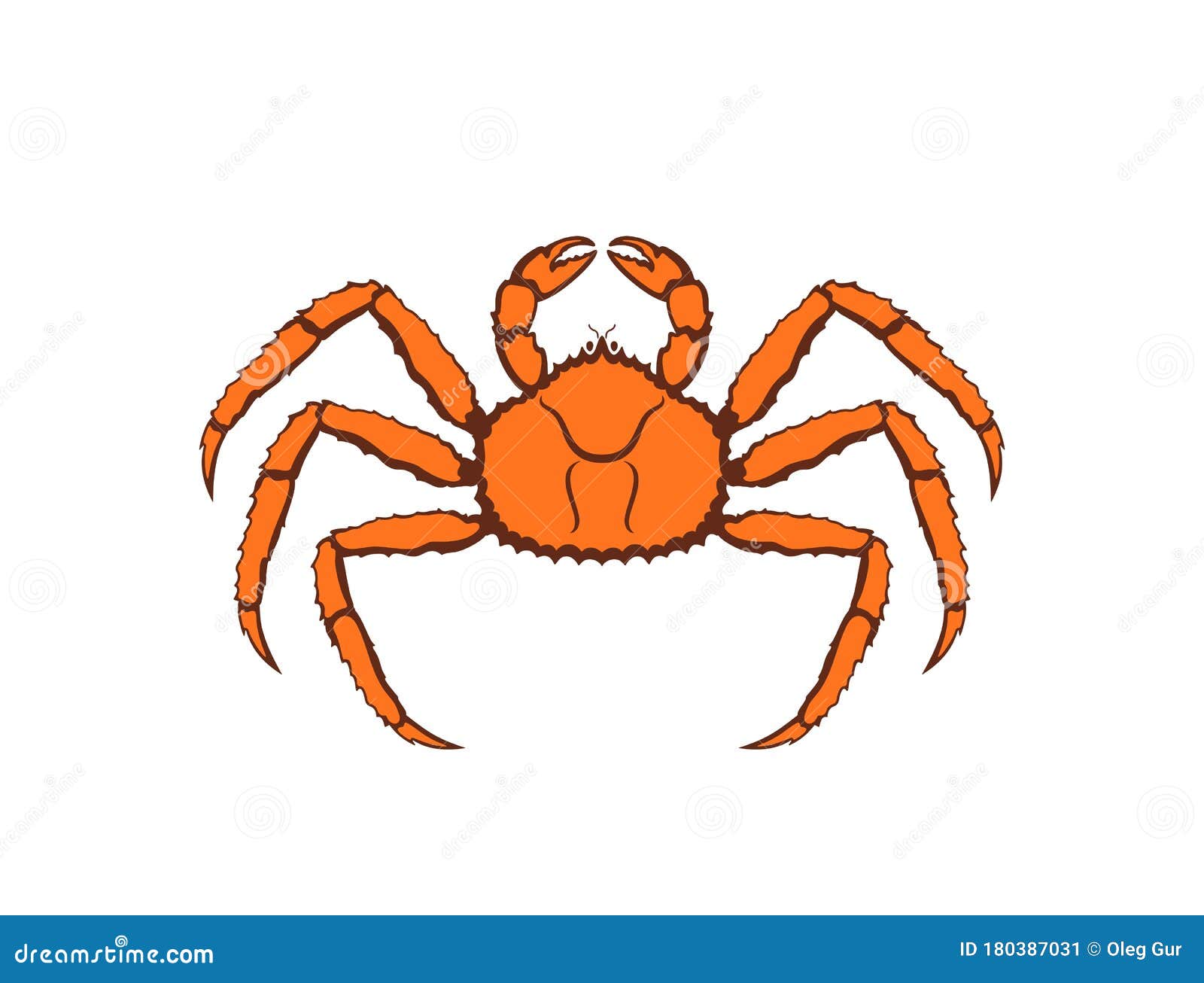 King Crab Logo. Isolated King Crab on White Background Stock Vector ...