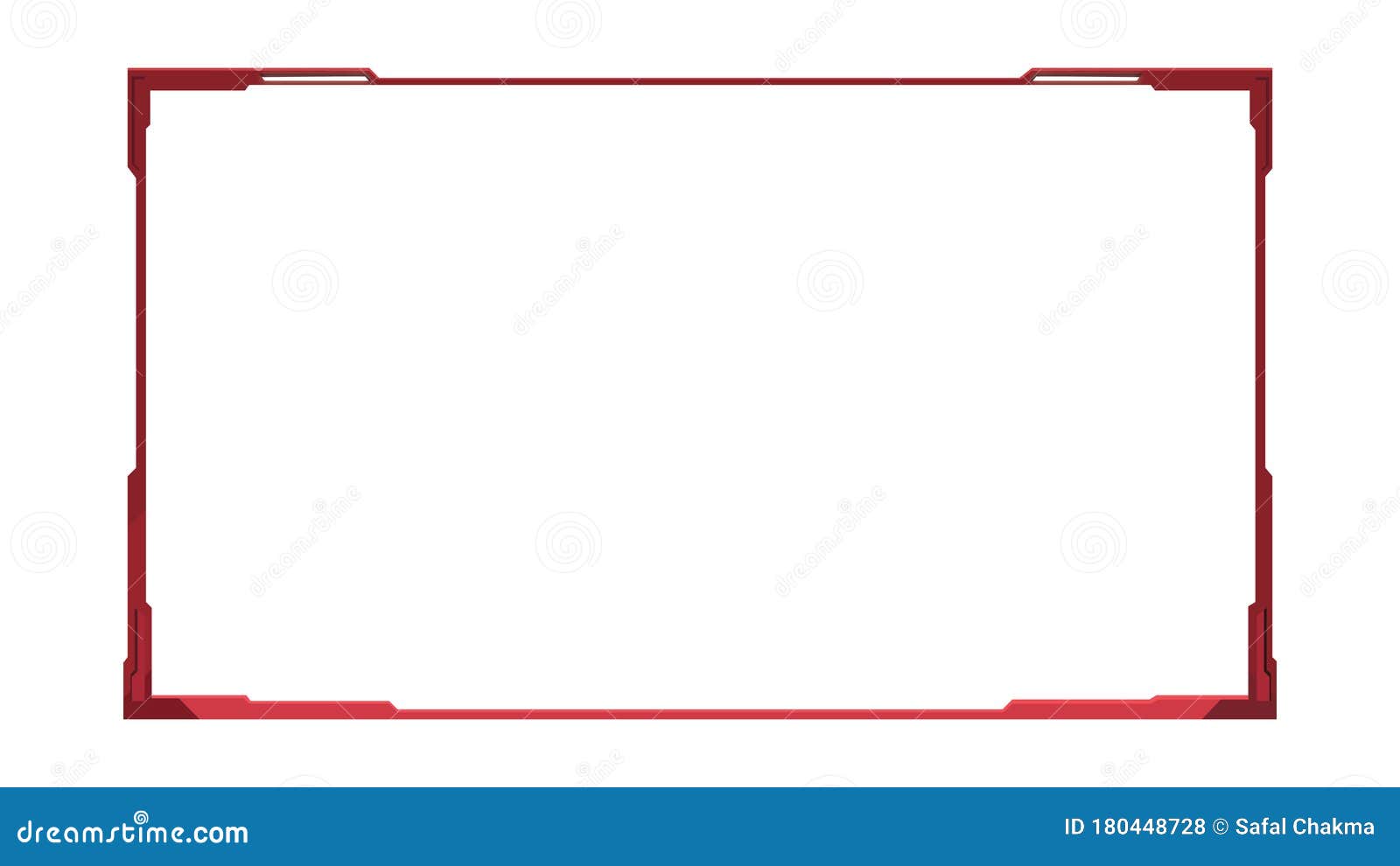 Red Color Twitch Overlay Design. Eps 10. Stock Vector - Illustration of ...