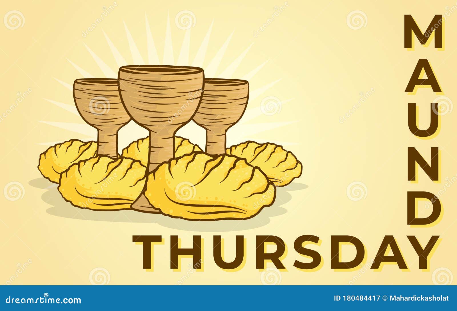 Maundy Thursday Vector Background Illustration. Stock Vector ...